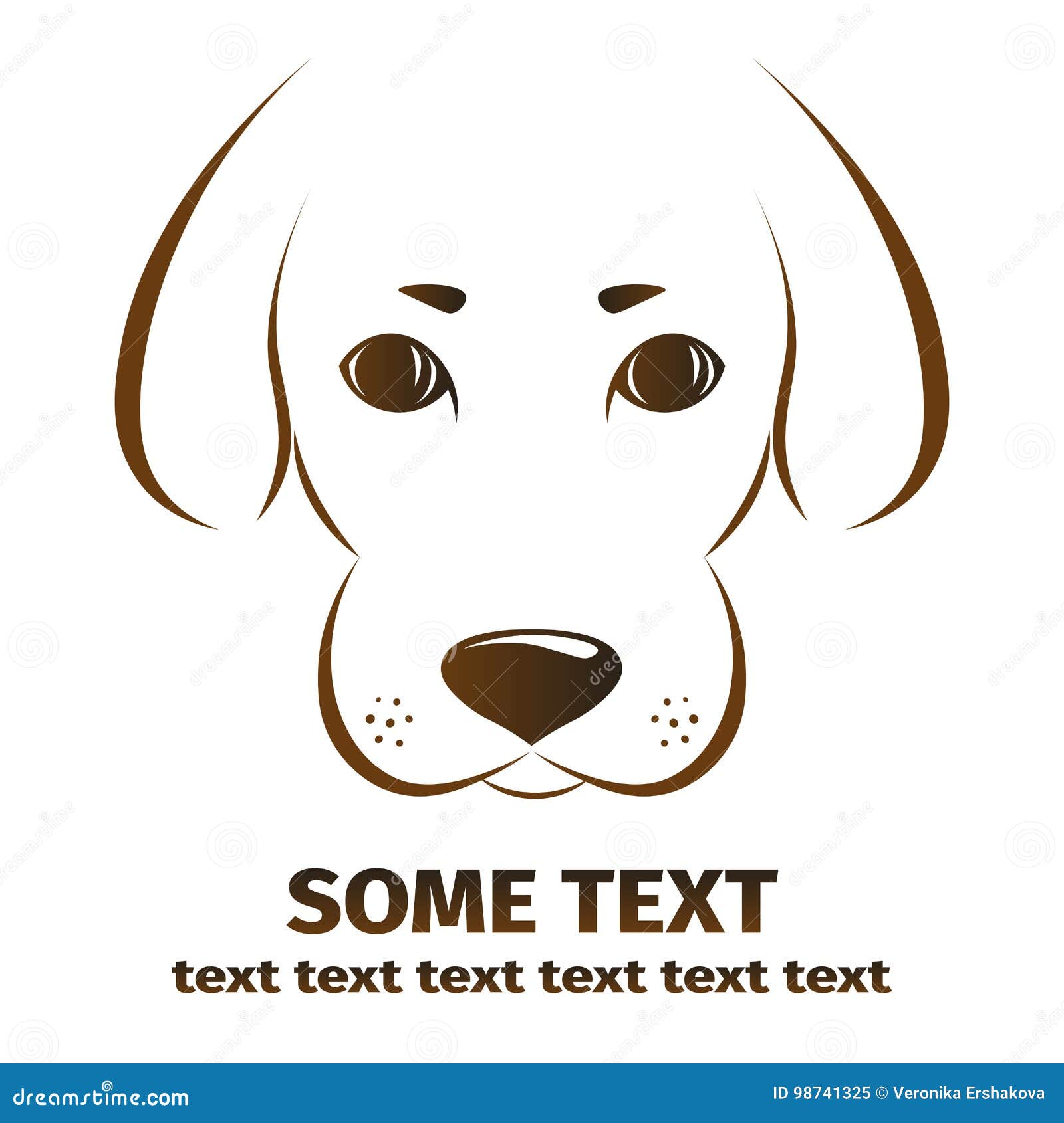 Dog on White Background. Symbol Icon Logo Design Stock Illustration ...