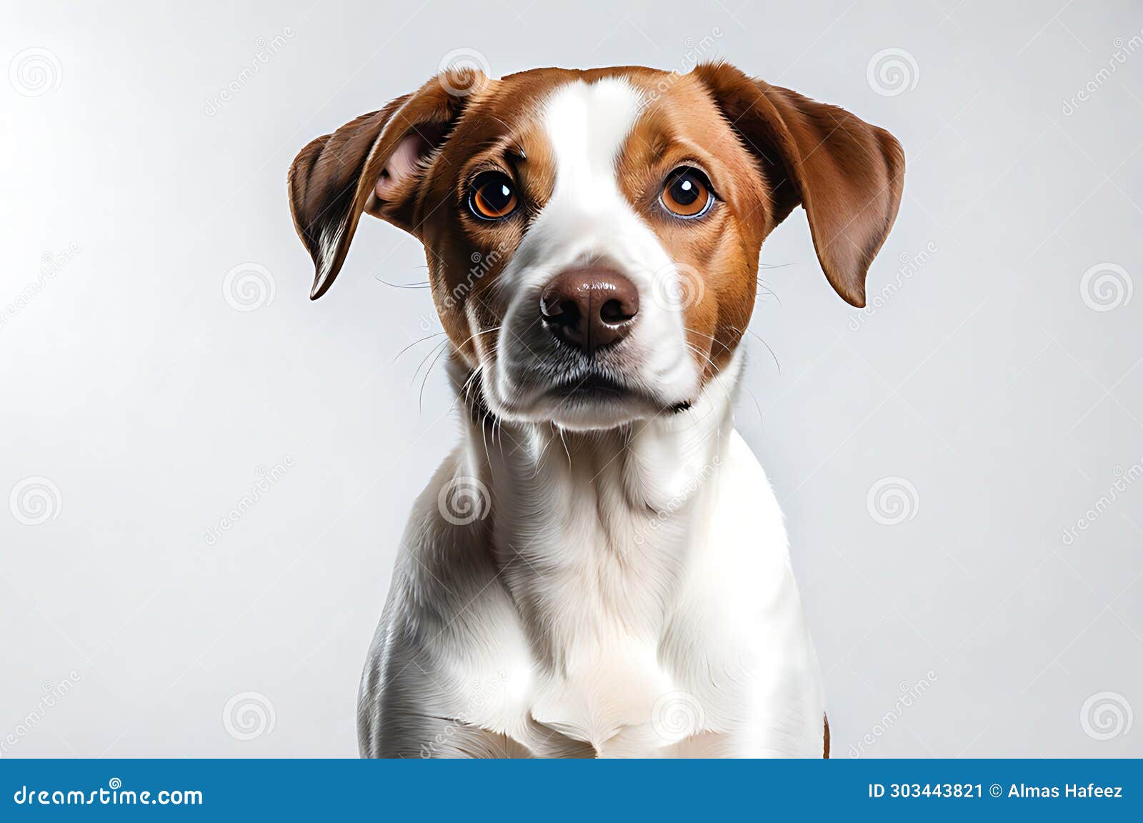 Dog on White Transparent Background: Looking Straight in the Camera ...