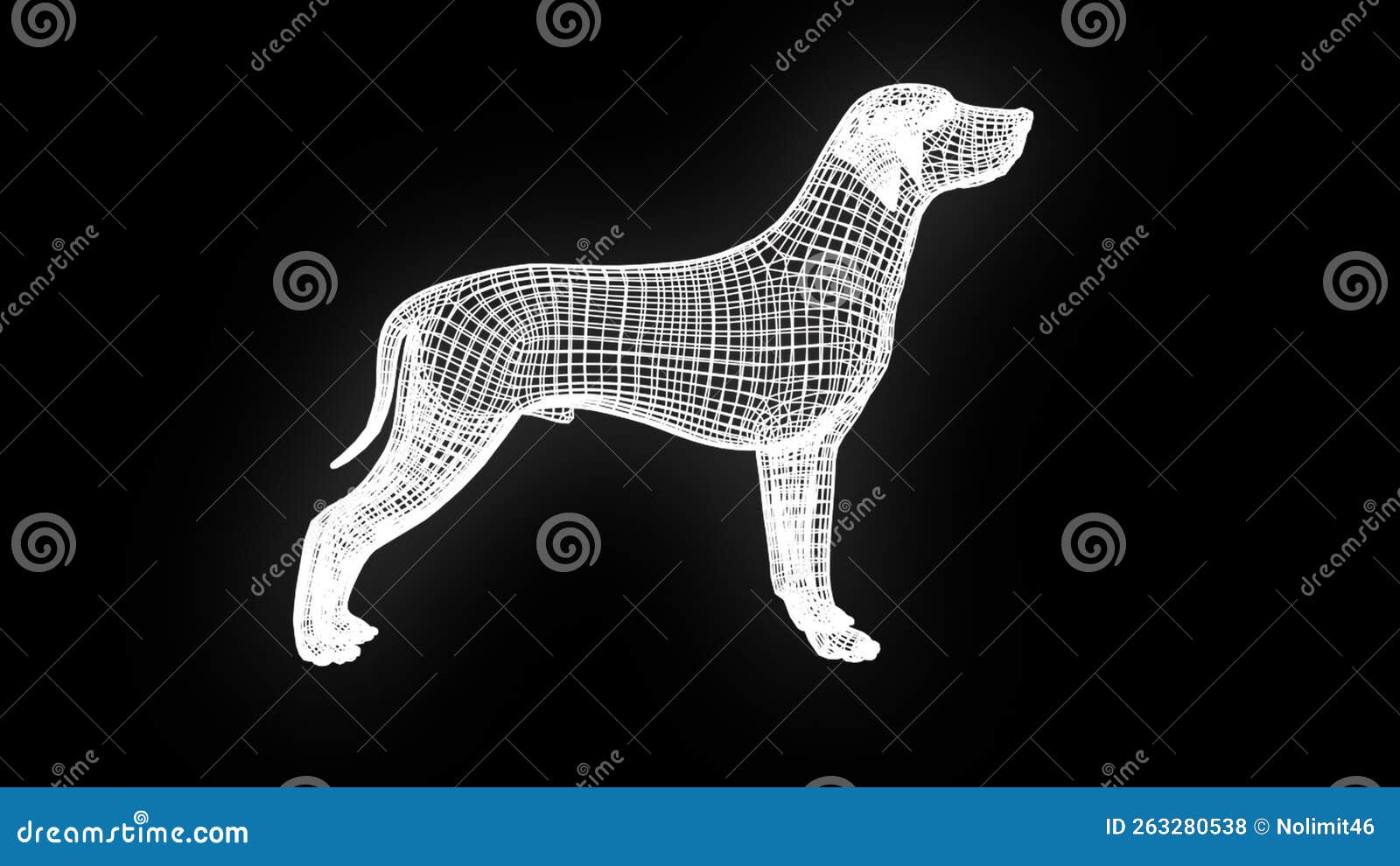 Dog wireframe stock illustration. Illustration of sketch - 263280538