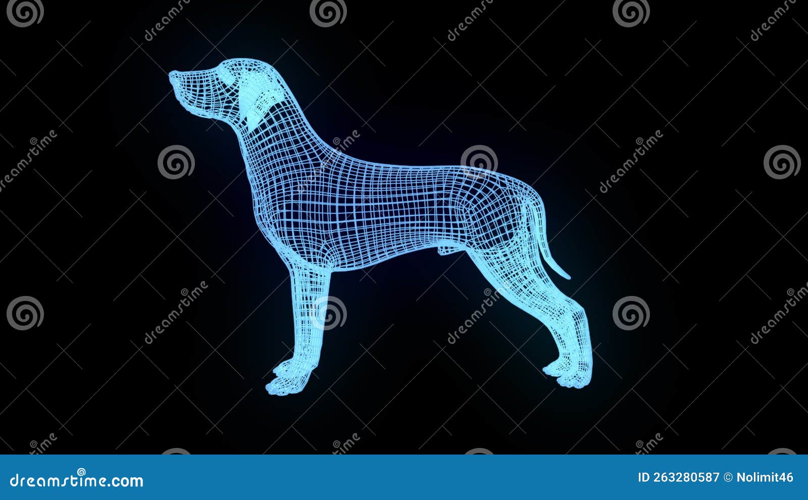 Dog wireframe stock illustration. Illustration of frame - 263280587