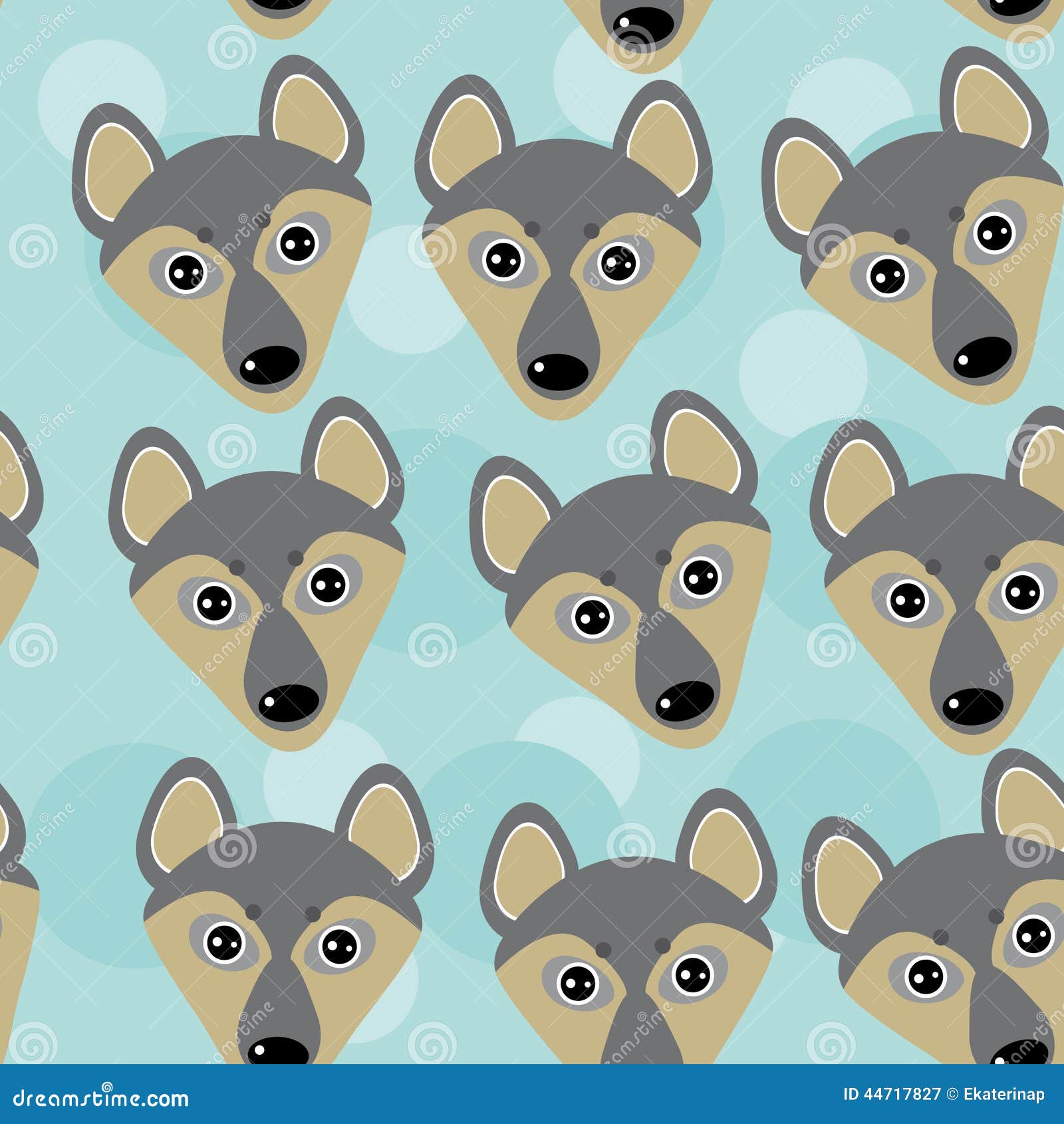 Wolf Seamless Cartoon Pattern. | CartoonDealer.com #186749687