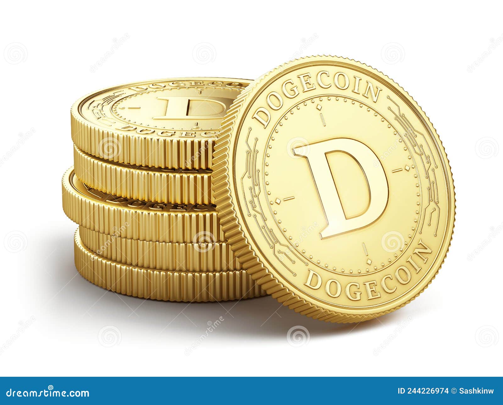 Dogecoin Cryptocurrency Pile Editorial Image | CartoonDealer.com #267943390