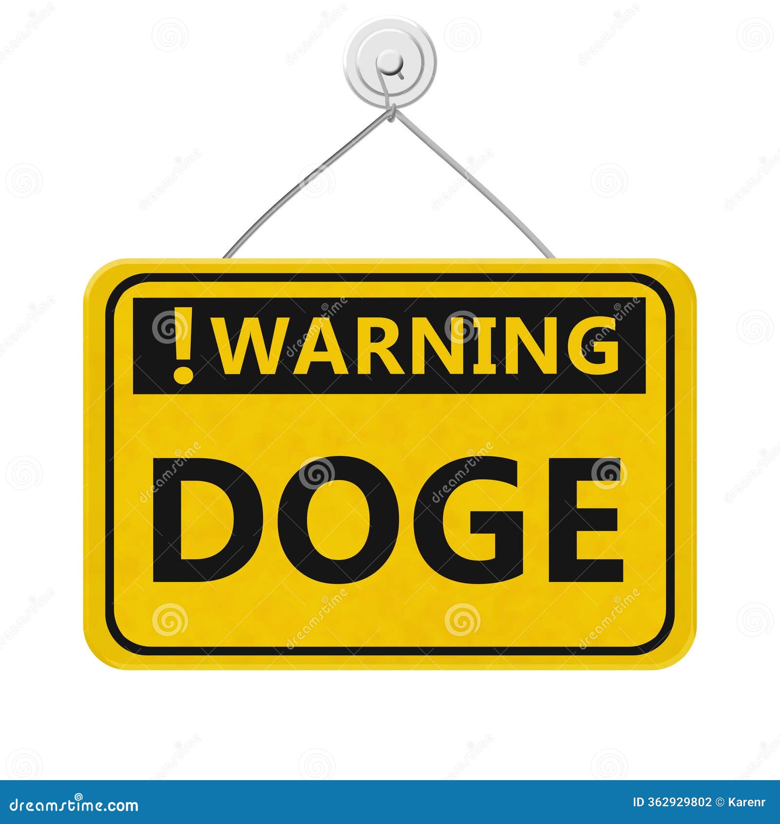 DOGE Government Spending Warning Sign Stock Photo - Image of isolated ...