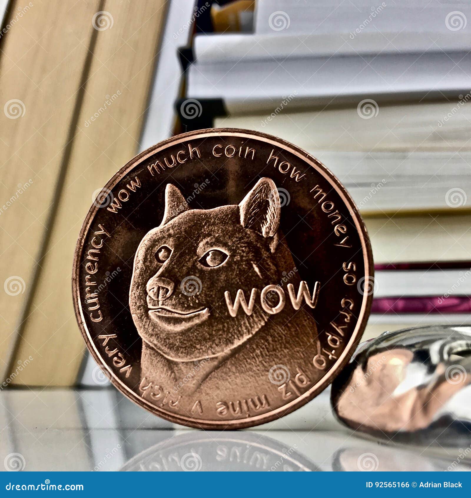 Dogecoin Brass Physical Coin Editorial Photo - Image of invest ...