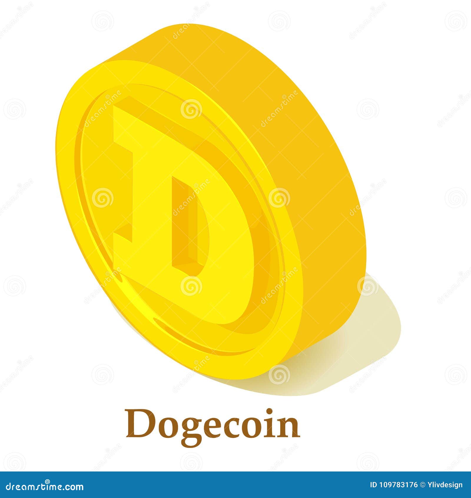 Dogecoin Icon, Isometric Style Editorial Photo - Illustration of ...