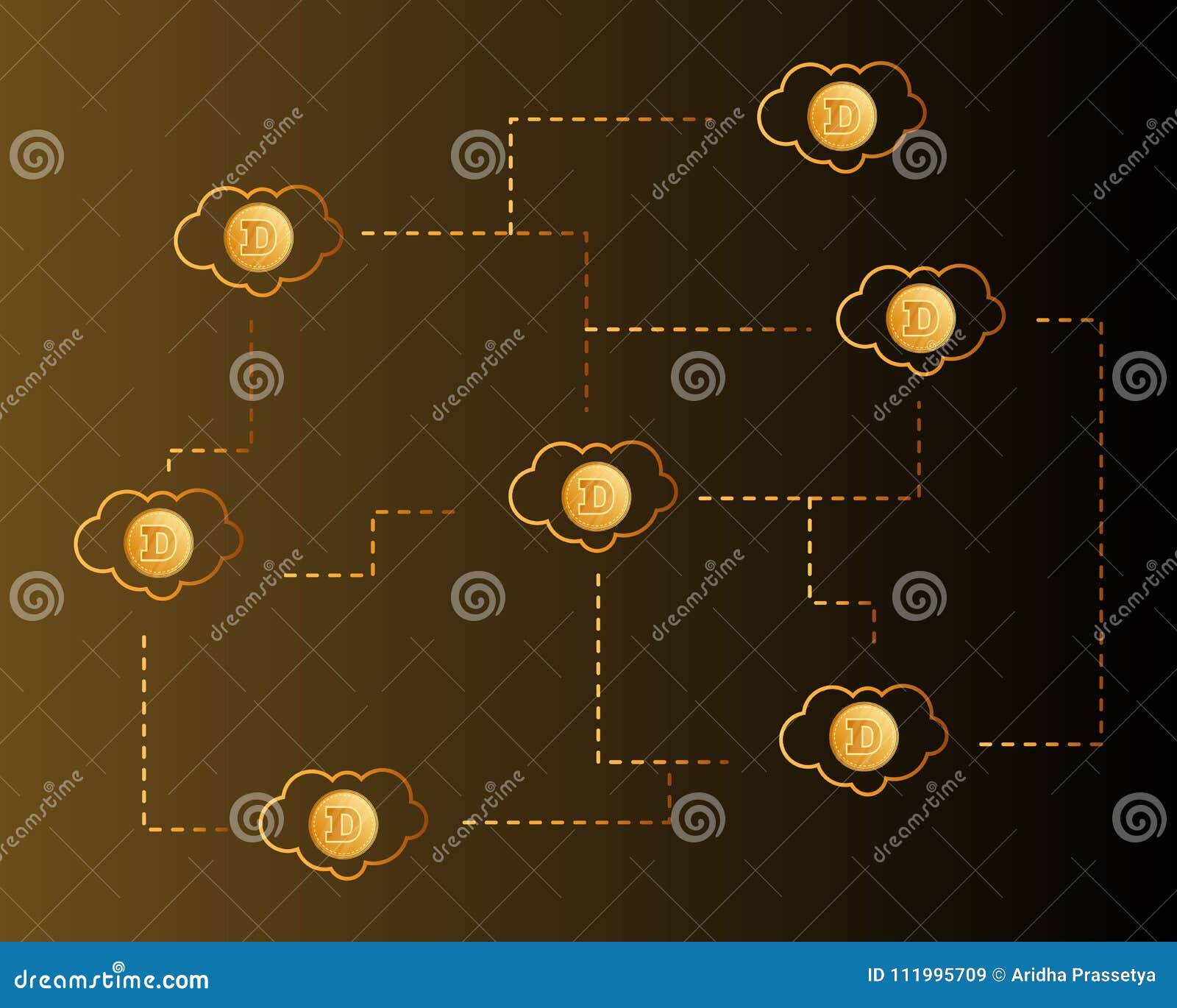 Dogecoin Technology with Cloud Style Background Editorial Stock Image ...