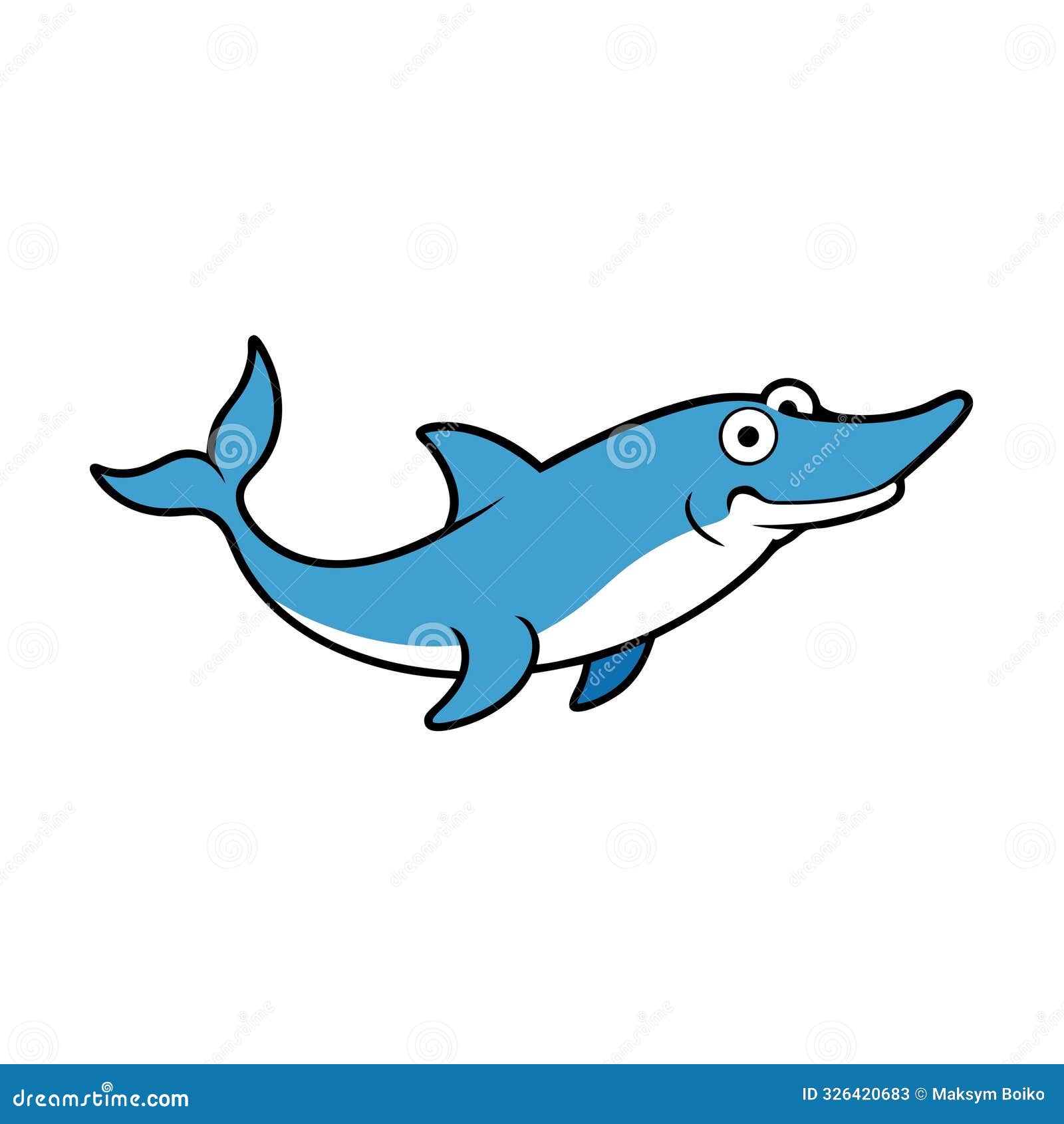Dogfish Fish Play Icon Vector Stock Vector - Illustration of flat, life ...