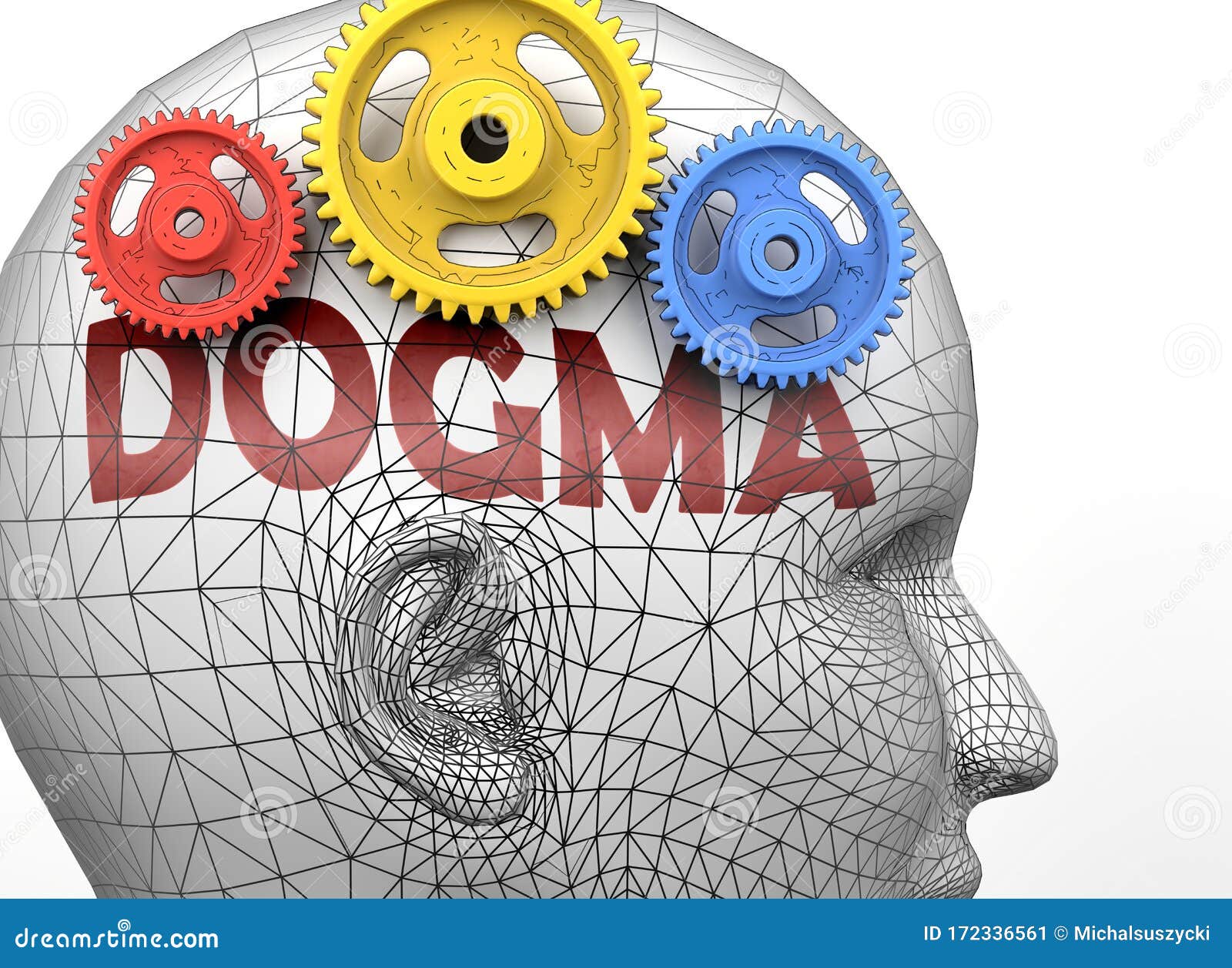 Dogma Inside Human Mind - Pictured As Word Dogma Inside A Head With ...