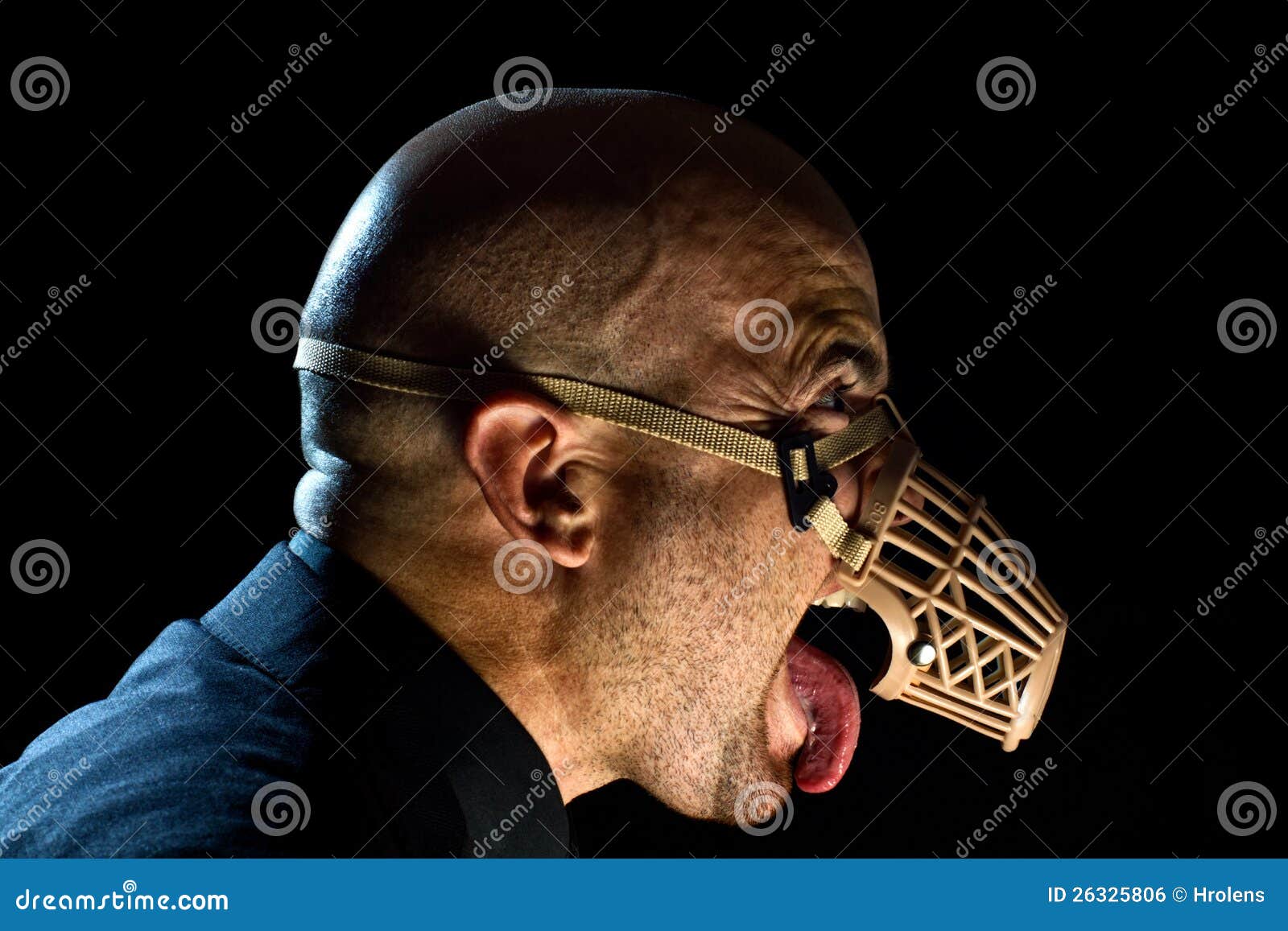 Dogman, man with a muzzle stock photo. Image of aggressive - 26325806