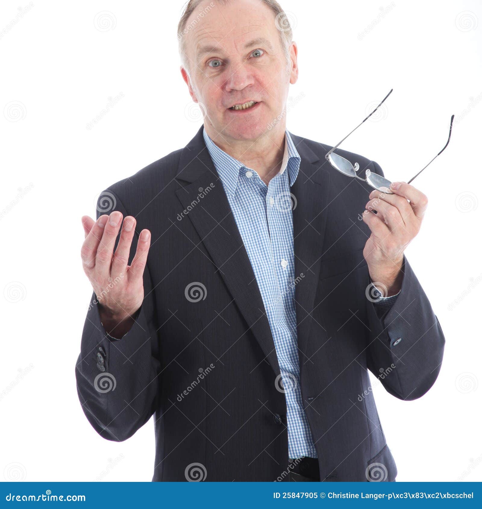 Dogmatic Businessman Getting His Point Across Stock Image - Image of ...