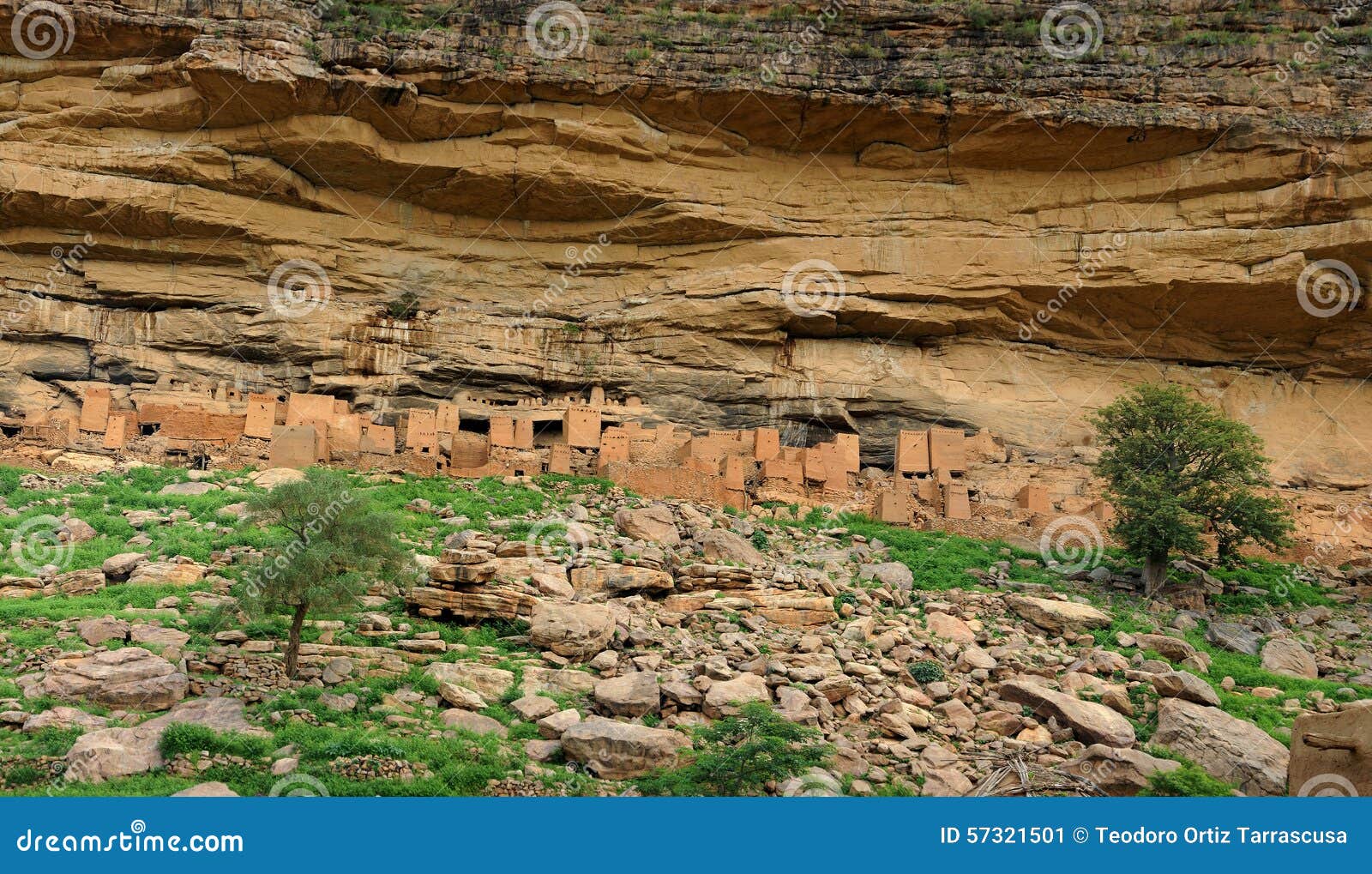 Dogon tribe constructions stock image. Image of rock - 57321501