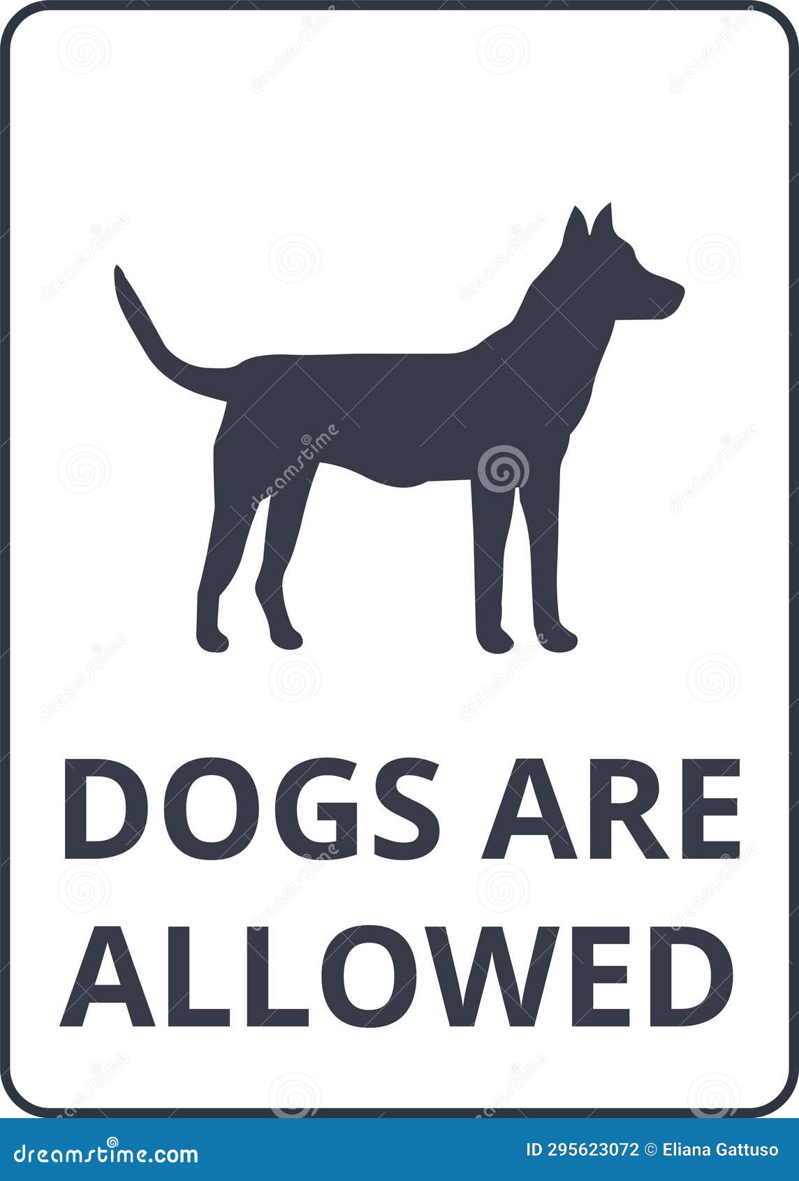 Dogs are allowed Symbol stock illustration. Illustration of isolated ...