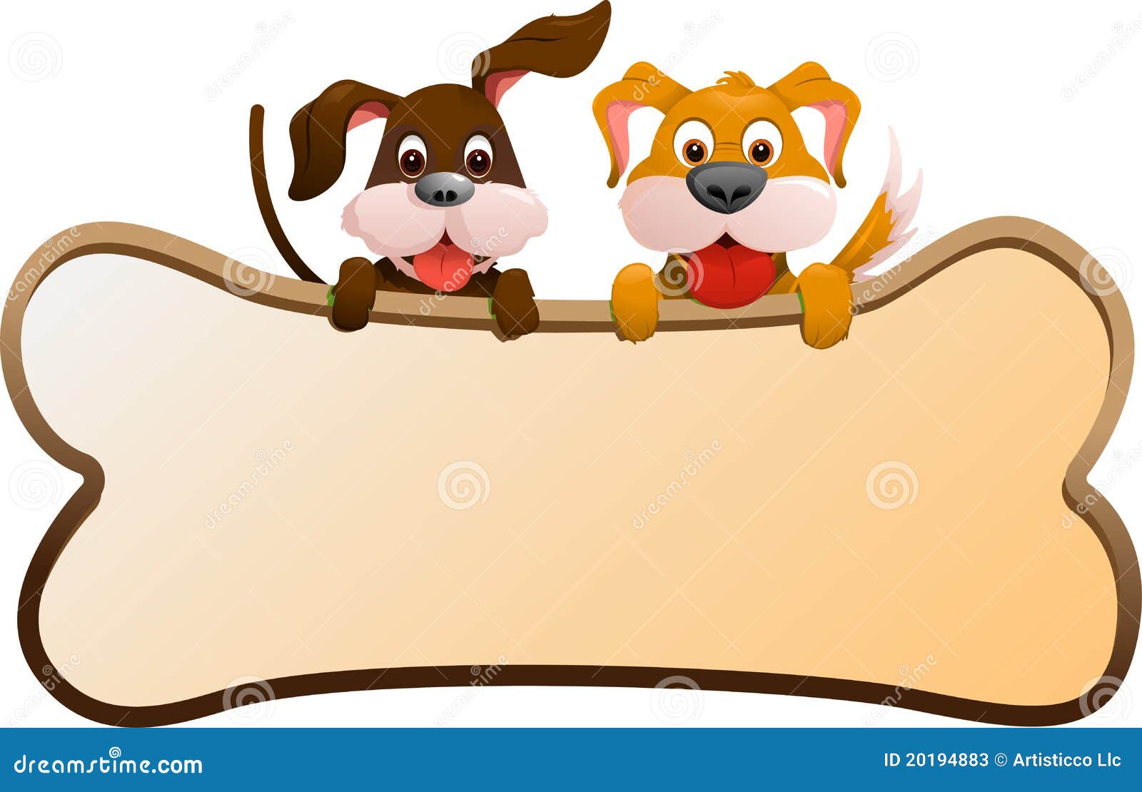 Dogs with banner stock vector. Illustration of board - 20194883