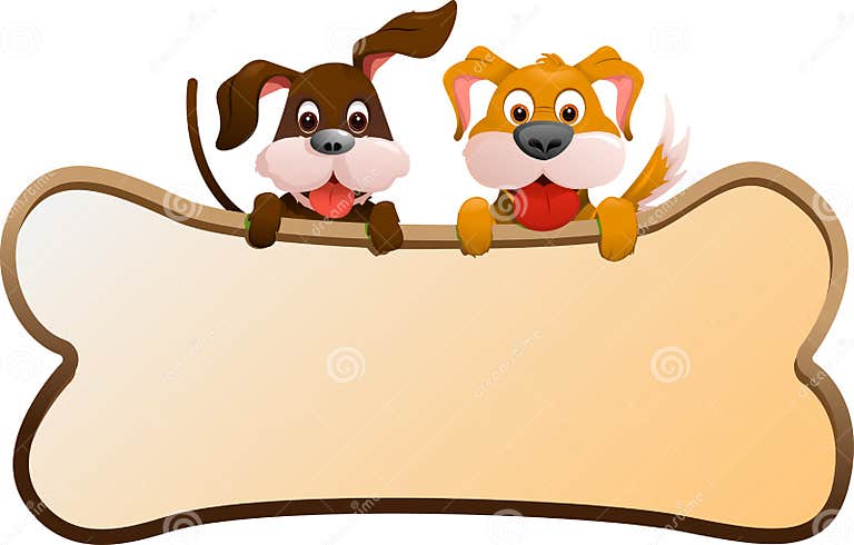 Dogs with banner stock vector. Illustration of board - 20194883