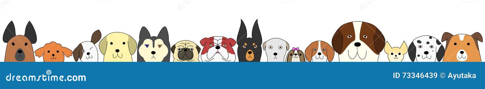 Dogs banner stock vector. Illustration of border, chihuahua - 73346439