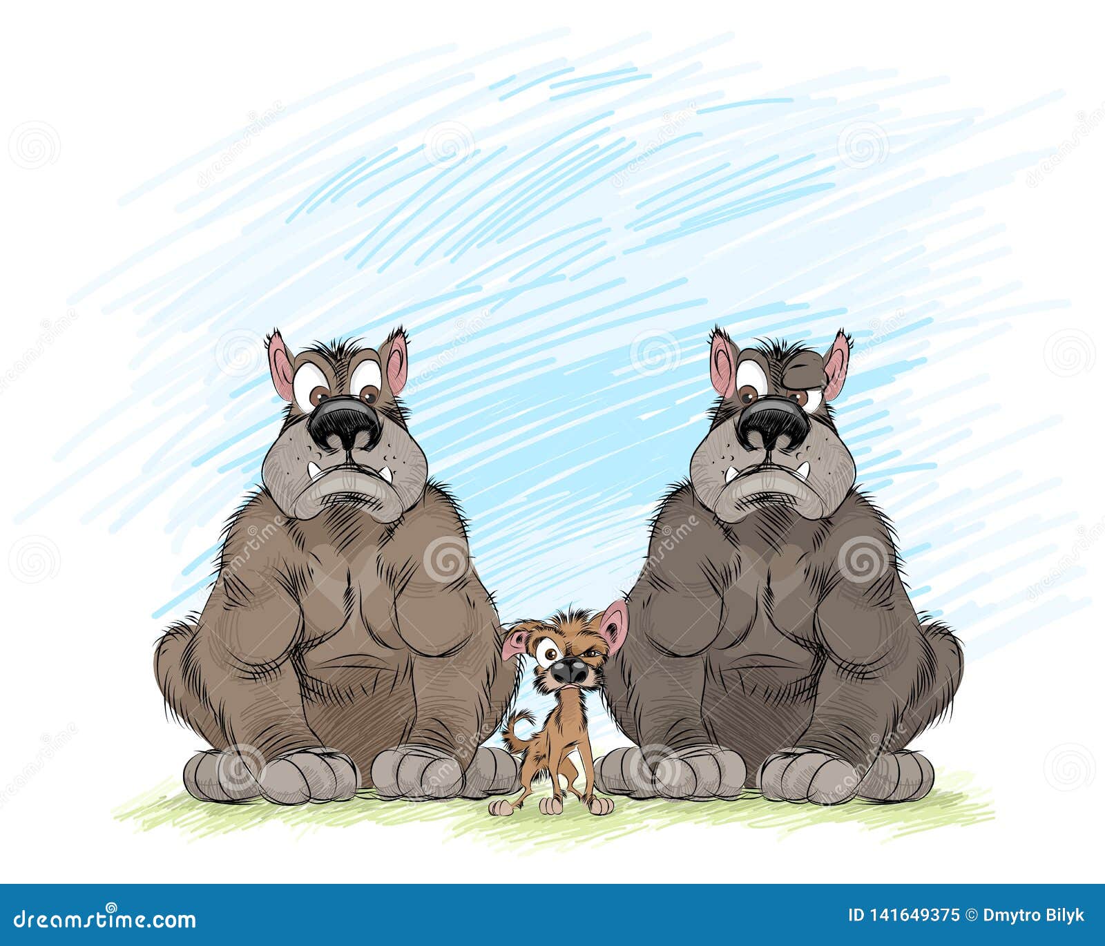 Dogs bodyguards and boss stock vector. Illustration of isolated - 141649375