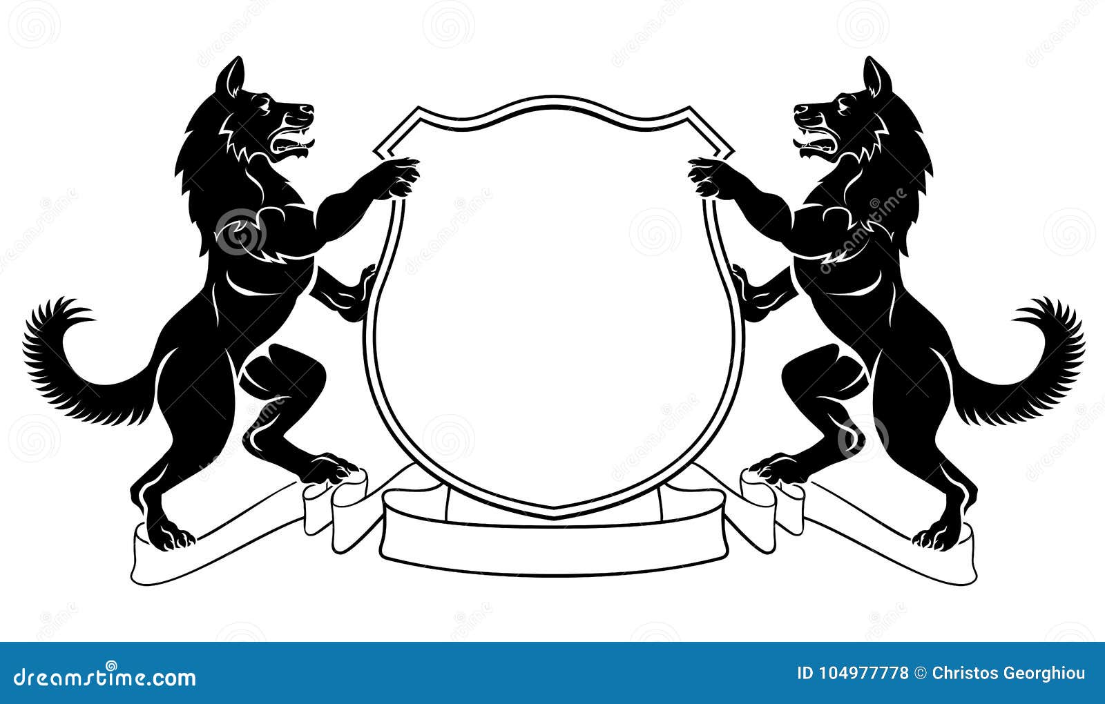 Dogs Heraldic Coat of Arms Crest Shield Stock Vector - Illustration of ... Dogs Heraldic Coat of Arms Crest Shield Stock Vector - Illustration of ...