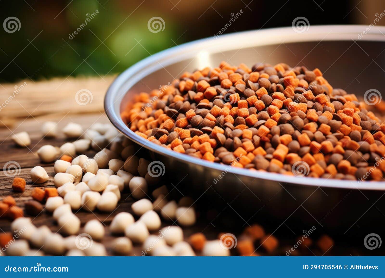 A Dogs Feeding Bowl Full of Wholesome Kibble Stock Photo - Image of ...