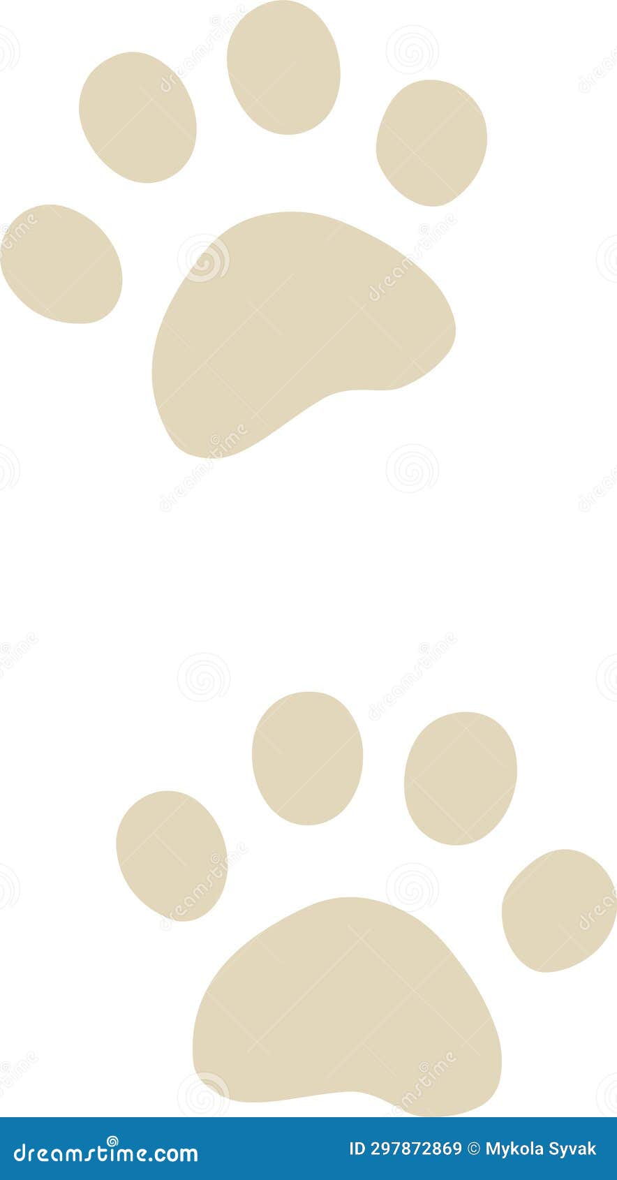 Dogs Footprint Cartoon Vector | CartoonDealer.com #7974157