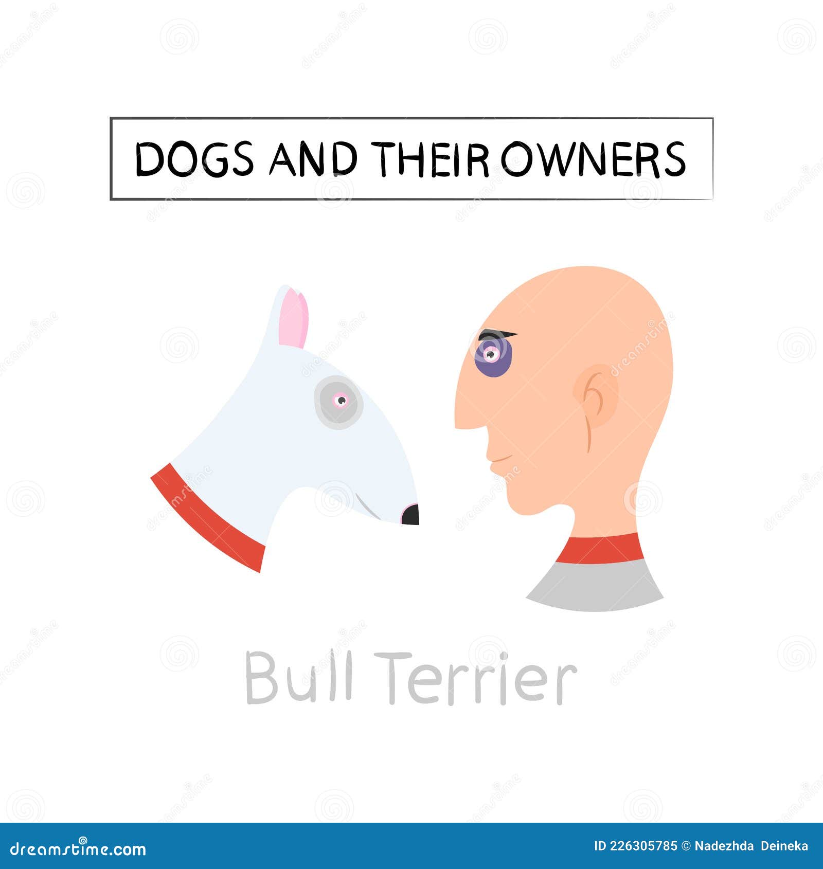 Dogs and Owners Look Alike. Vector Illustration Stock Vector ...