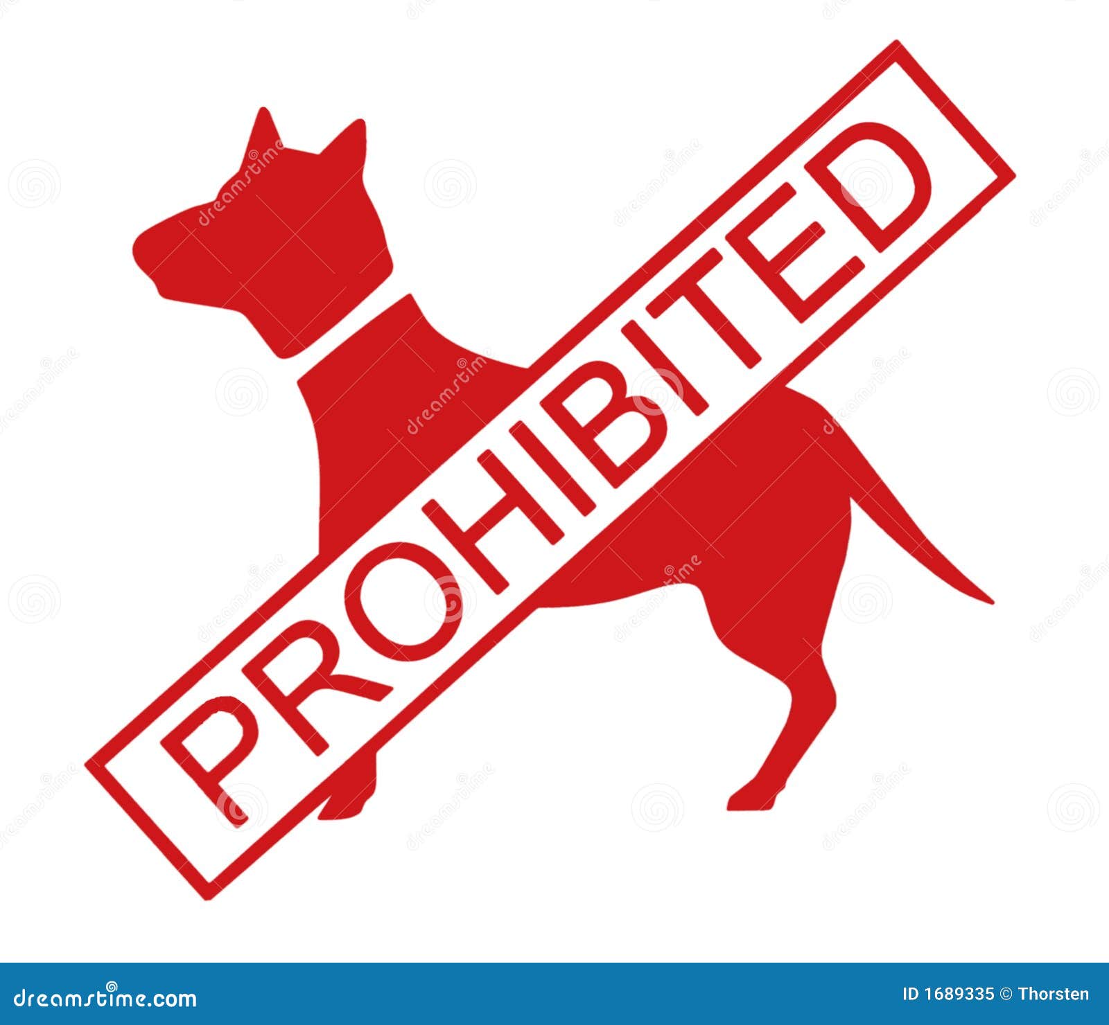 Dogs Prohibited Sign Vector Illustration | CartoonDealer.com #40159524
