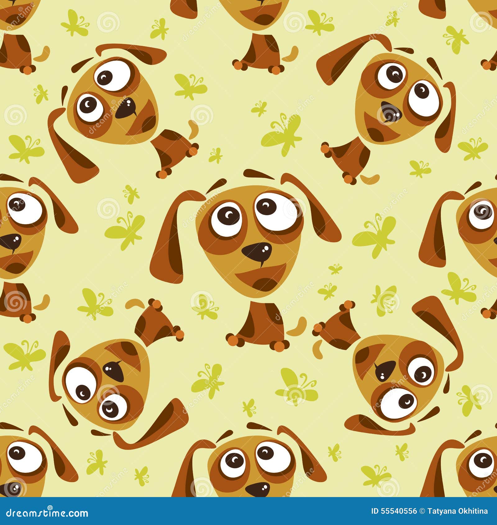 Dogs seamless background stock vector. Illustration of seamless - 55540556