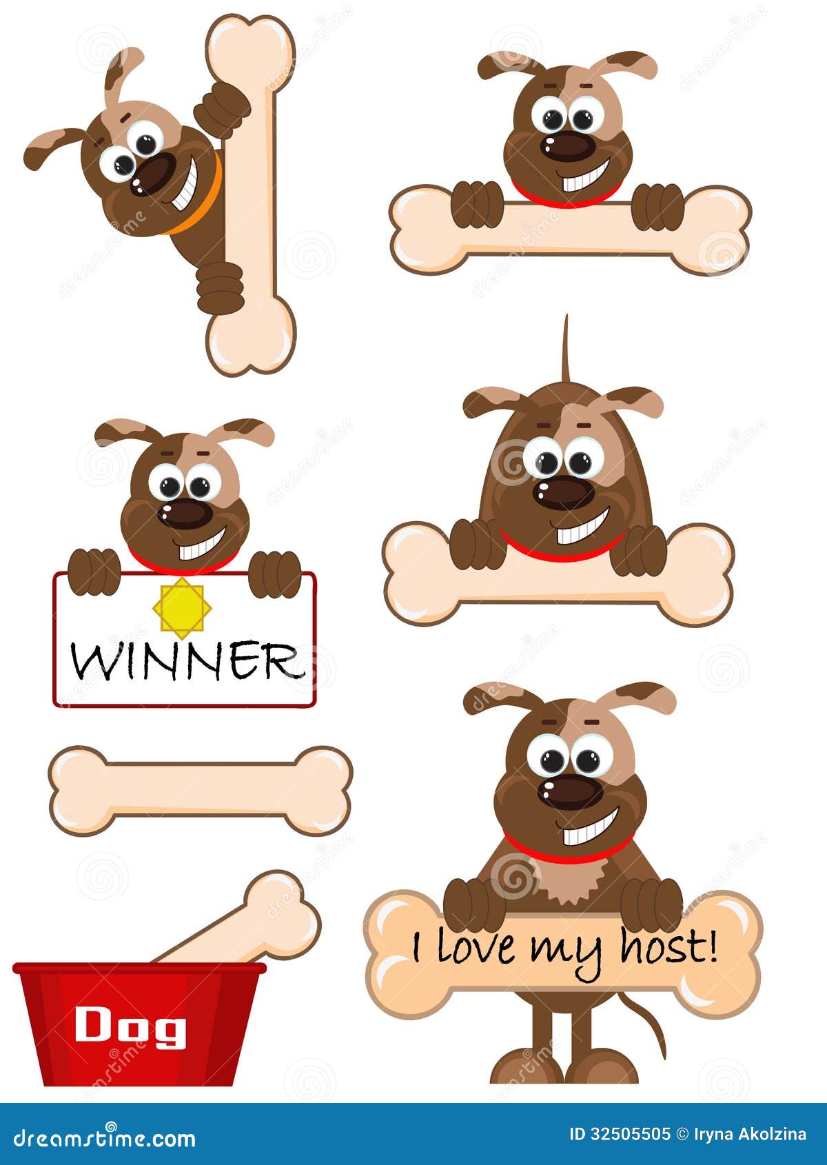 Dogs , set icons. stock vector. Illustration of scrapbook - 32505505