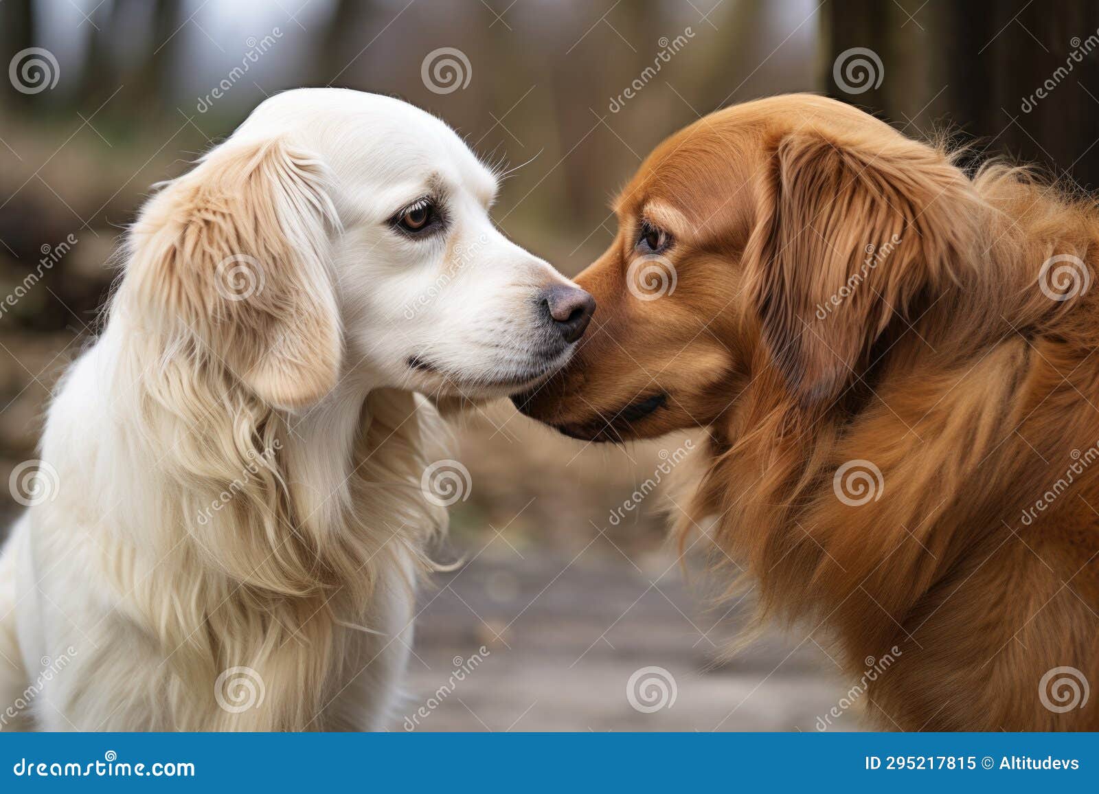 Dogs Sniffing Each Other As a Form of Greeting Stock Image - Image of ...