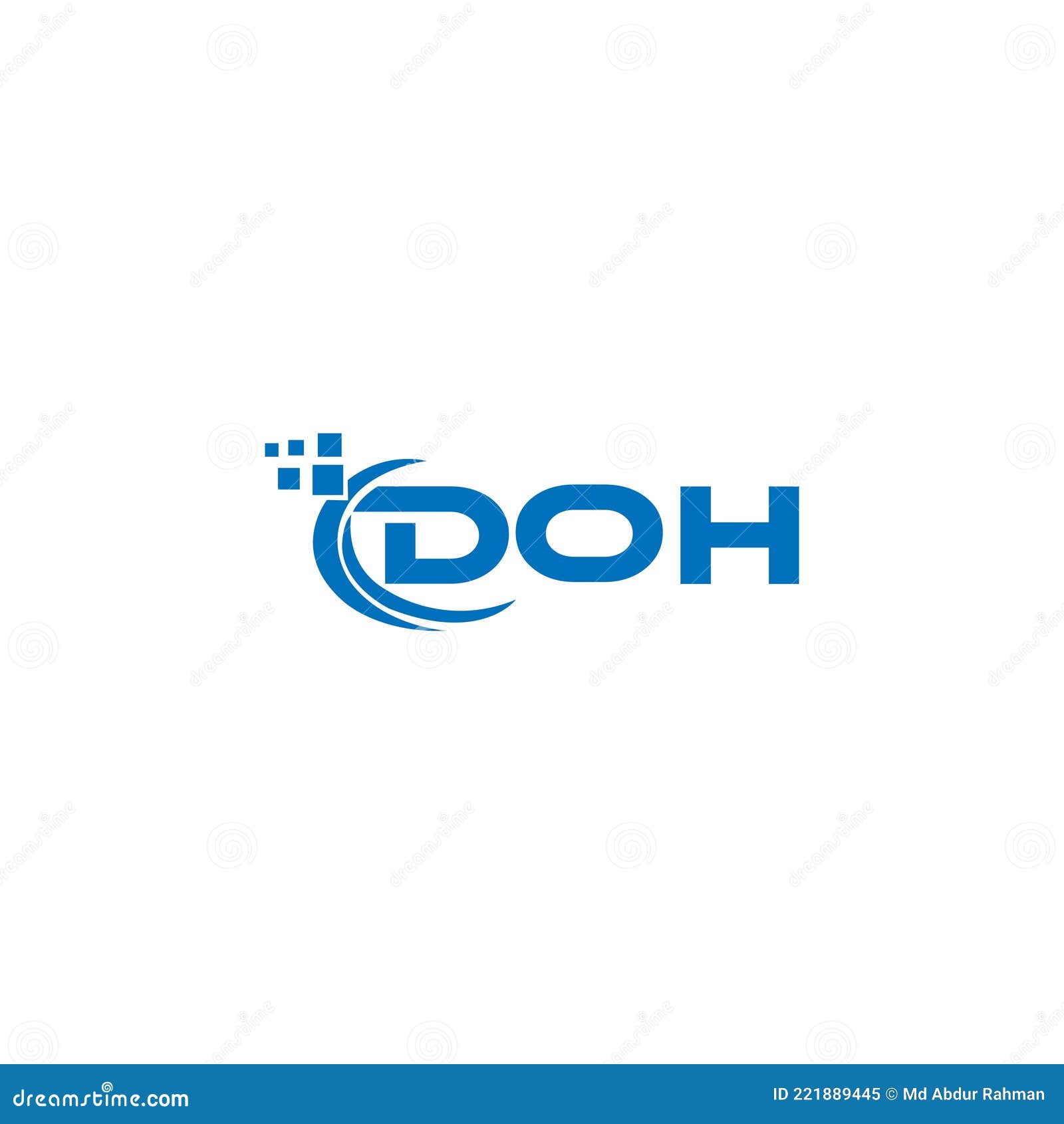 DOH Letter Logo Design on White Background. DOH Creative Initials ...