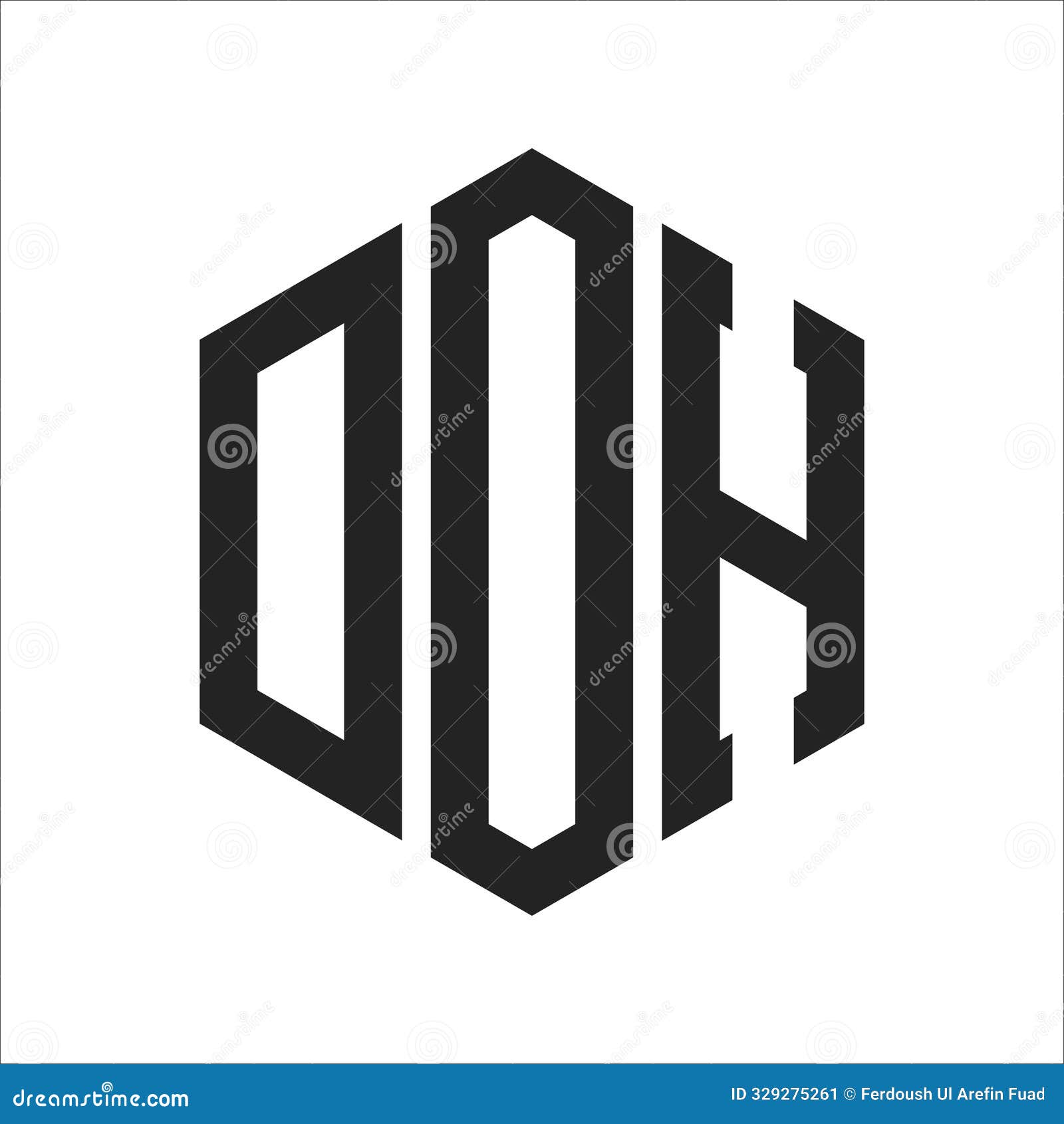 DOH Logo Design. Initial Letter DOH Monogram Logo Using Hexagon Shape ...