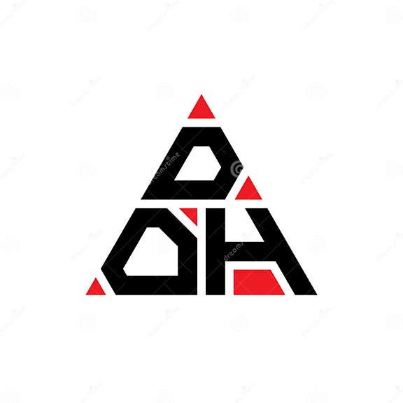 DOH Triangle Letter Logo Design with Triangle Shape. DOH Triangle Logo ...