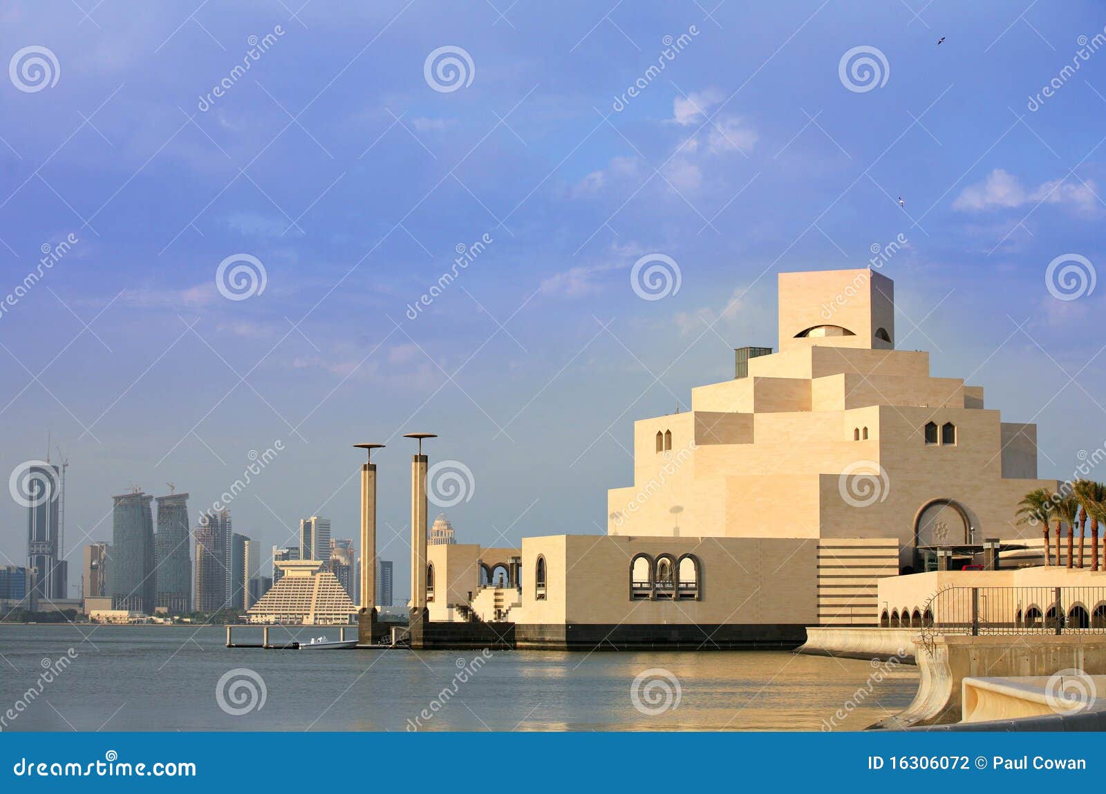 Doha bay view stock photo. Image of construction, architecture - 16306072