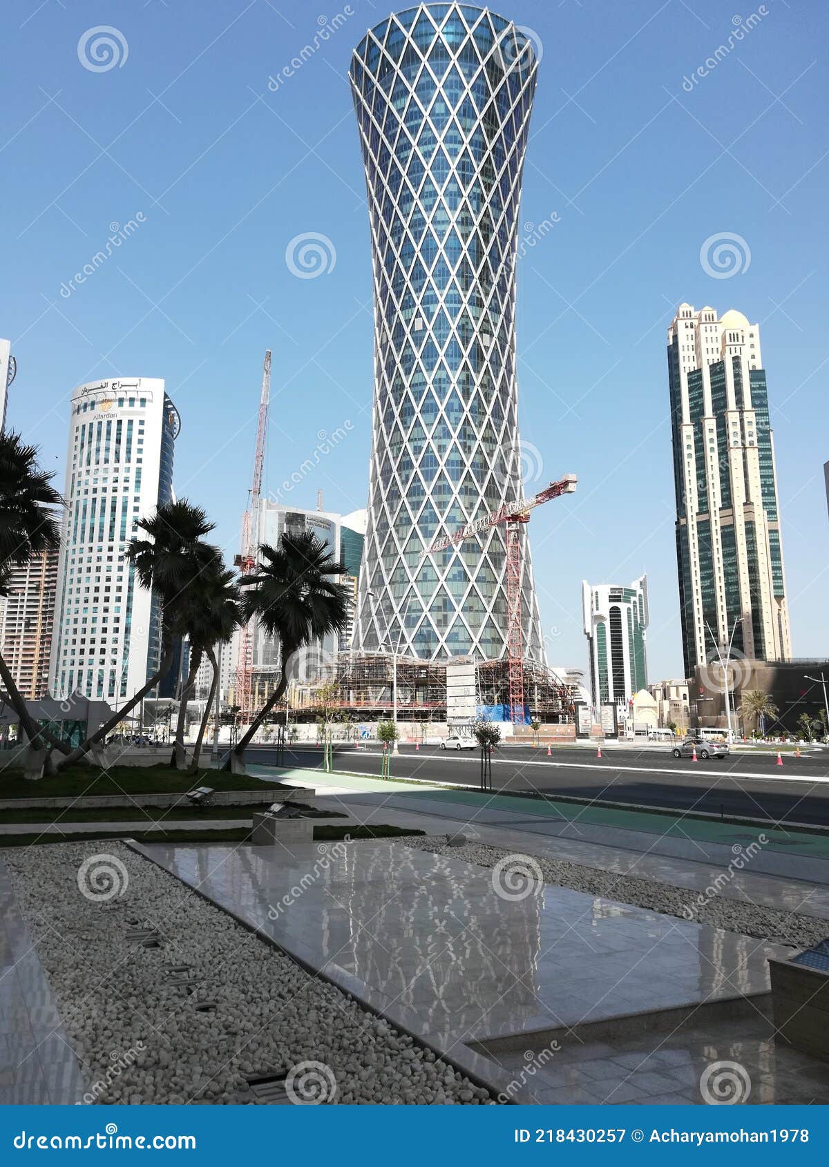 Doha City Views from the Road Side Stock Image - Image of view ...