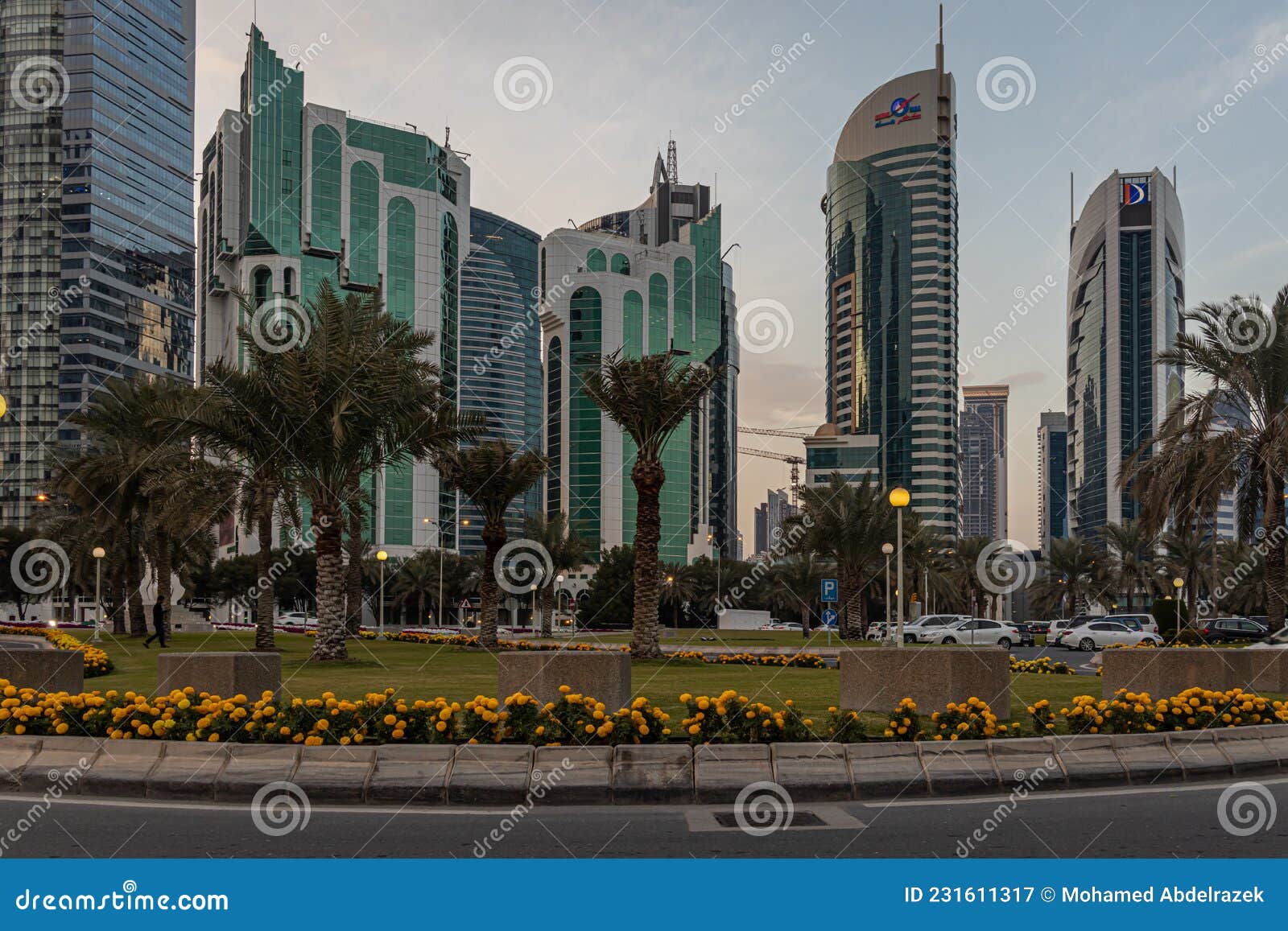 Doha Corniche Daylight View Editorial Photography - Image of building ...