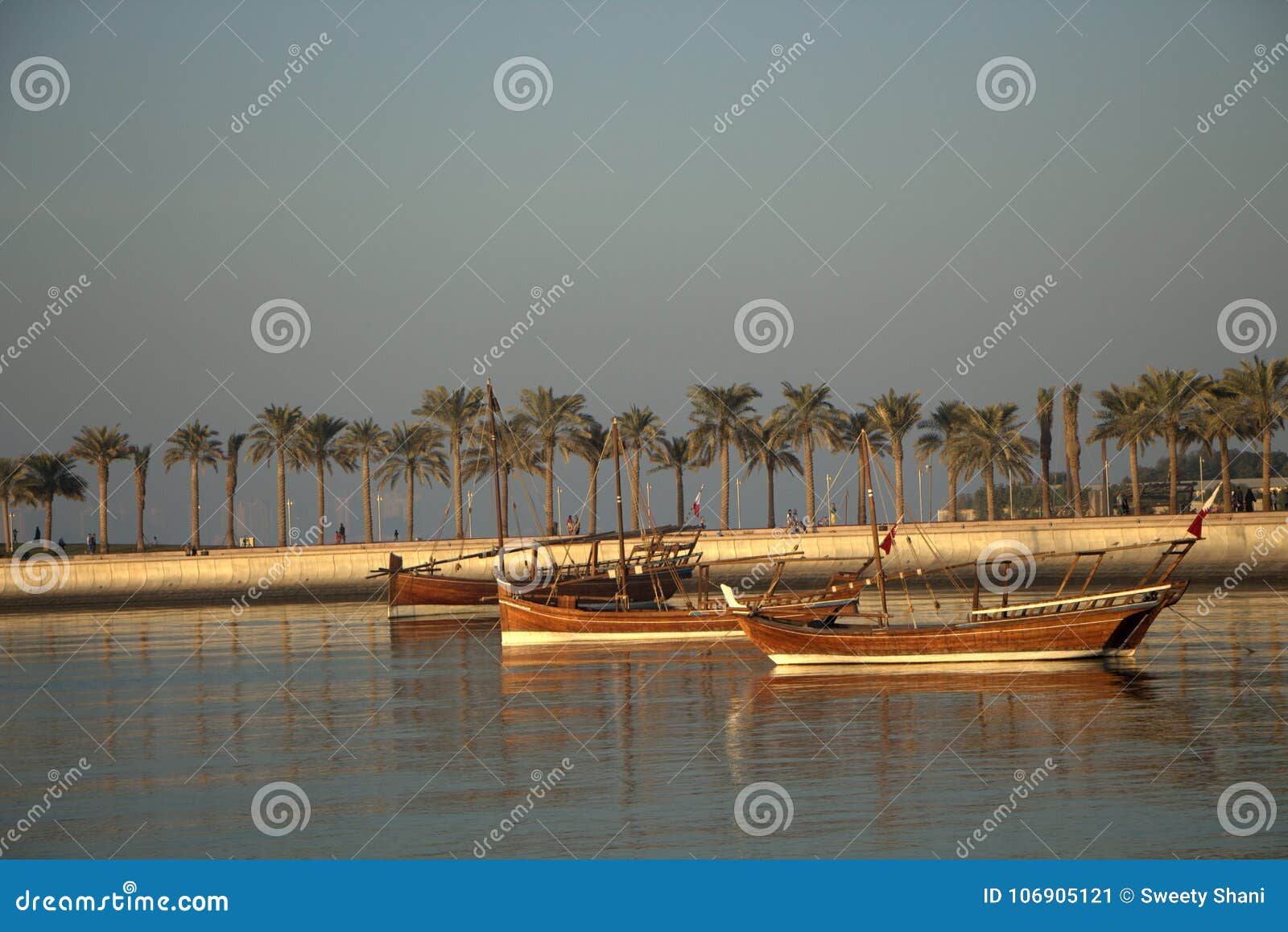Doha Corniche Sea side stock image. Image of corniche - 106905121