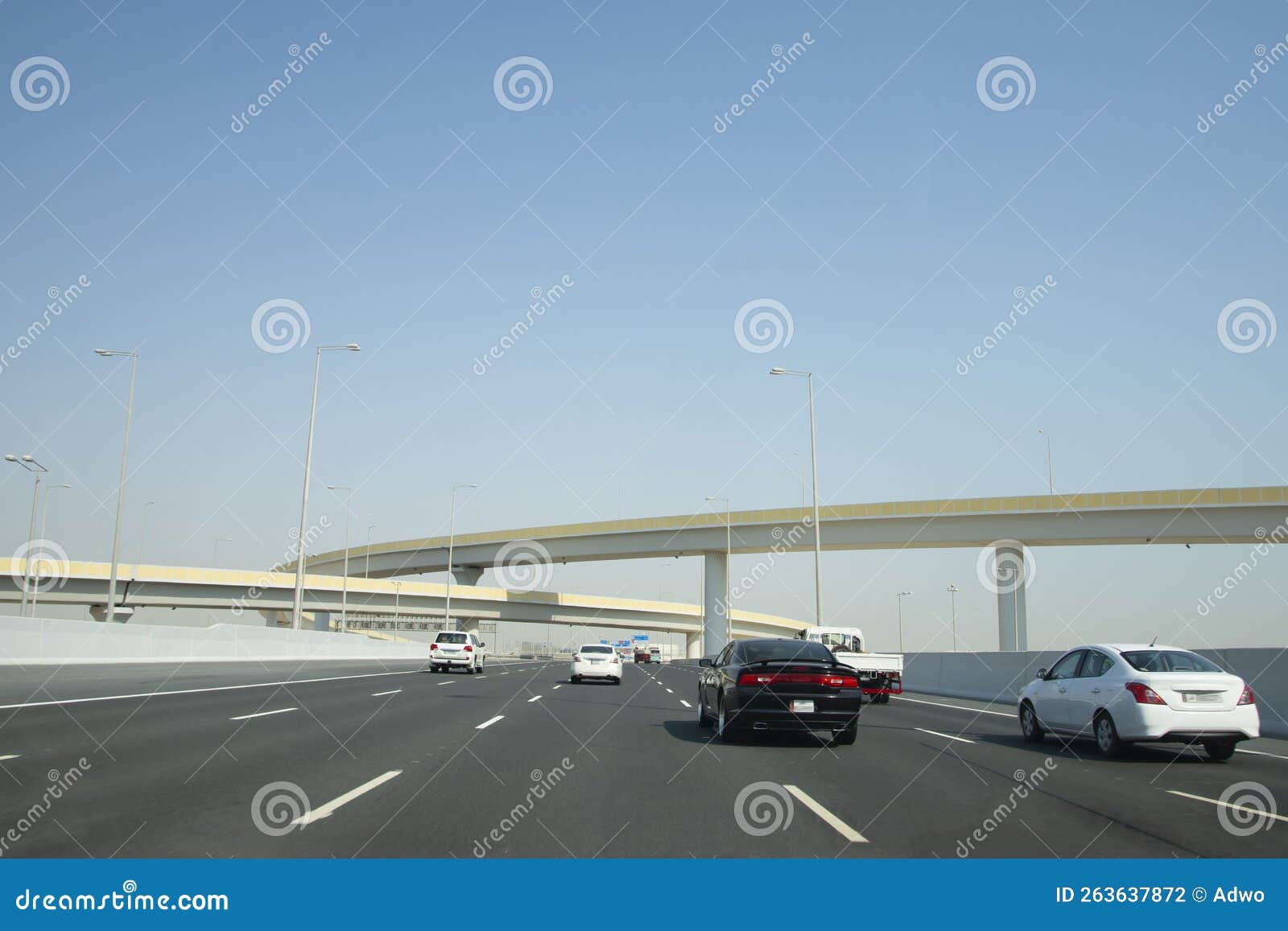 Doha Expressway Highway stock photo. Image of tourism - 263637872