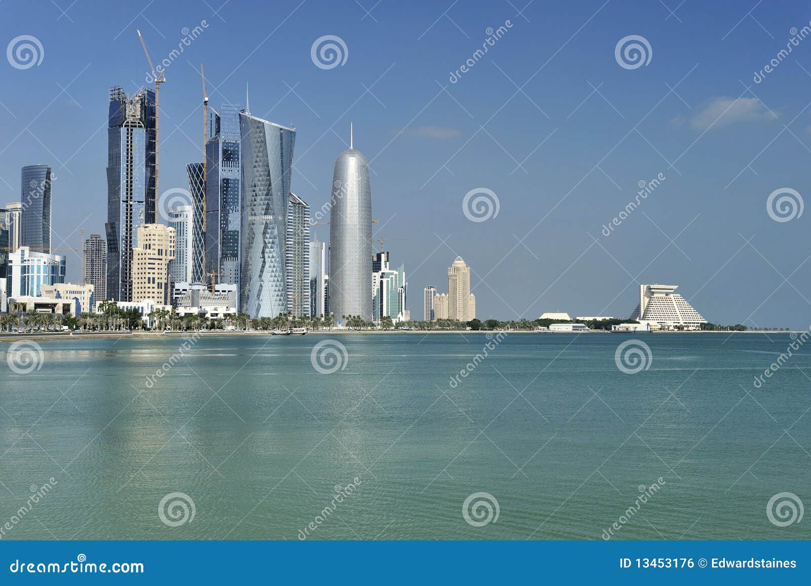 Doha, Qatar stock photo. Image of blue, doha, middle - 13453176
