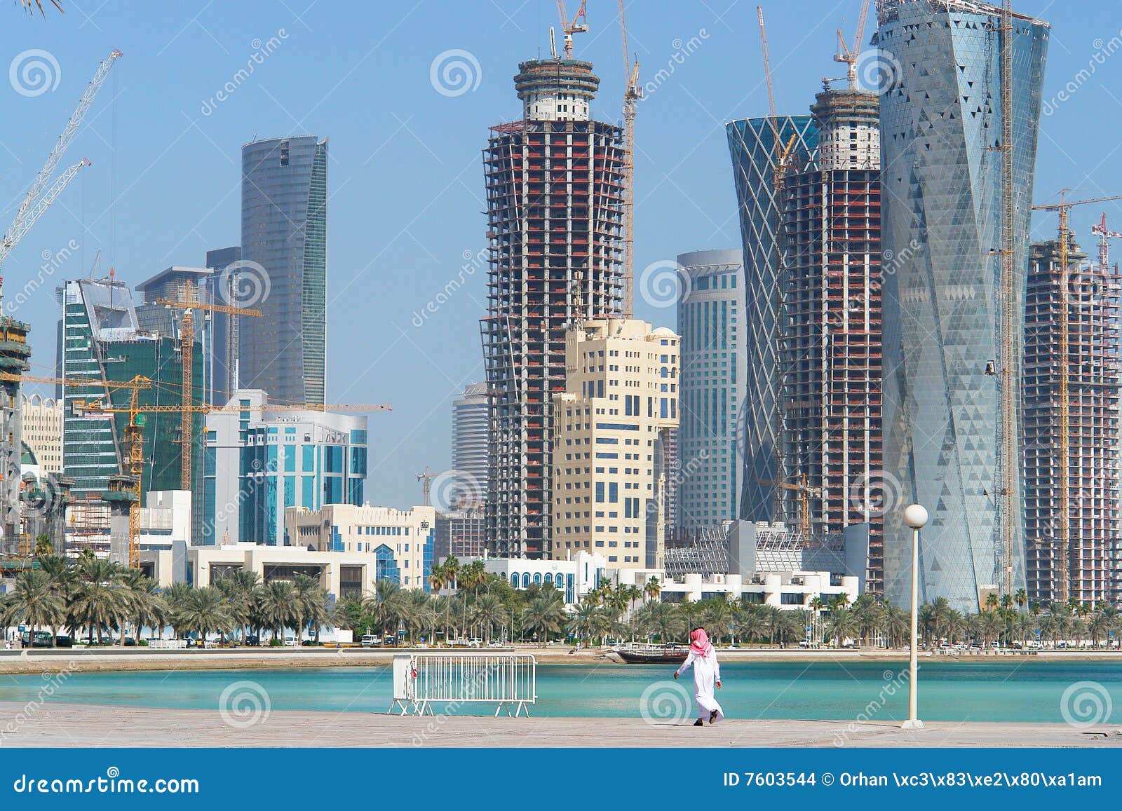 Doha - Qatar - cityscape stock photo. Image of doha, construction - 7603544