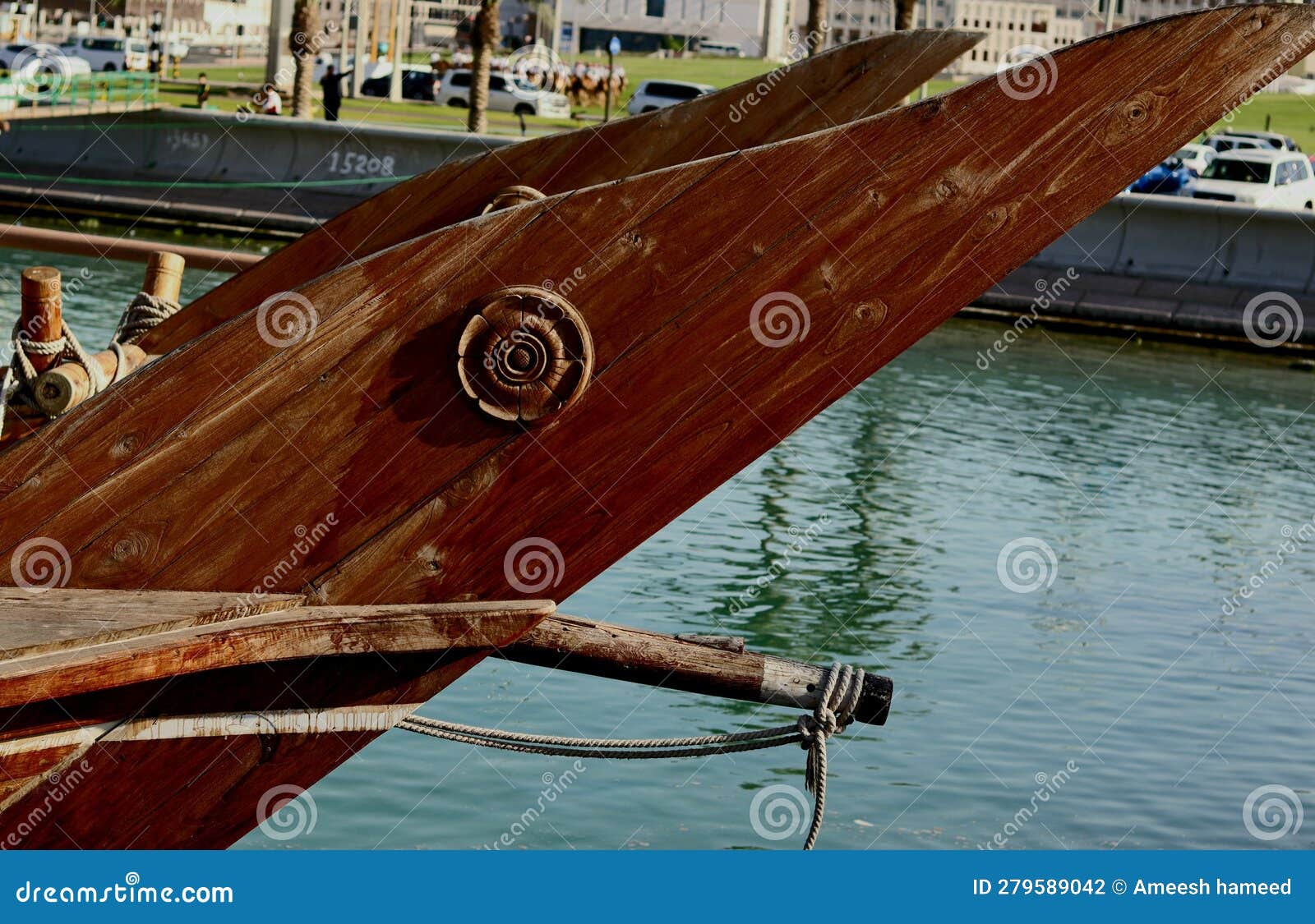 Doha Qatar Corniche Beache Boat Editorial Photography - Image of beache ...