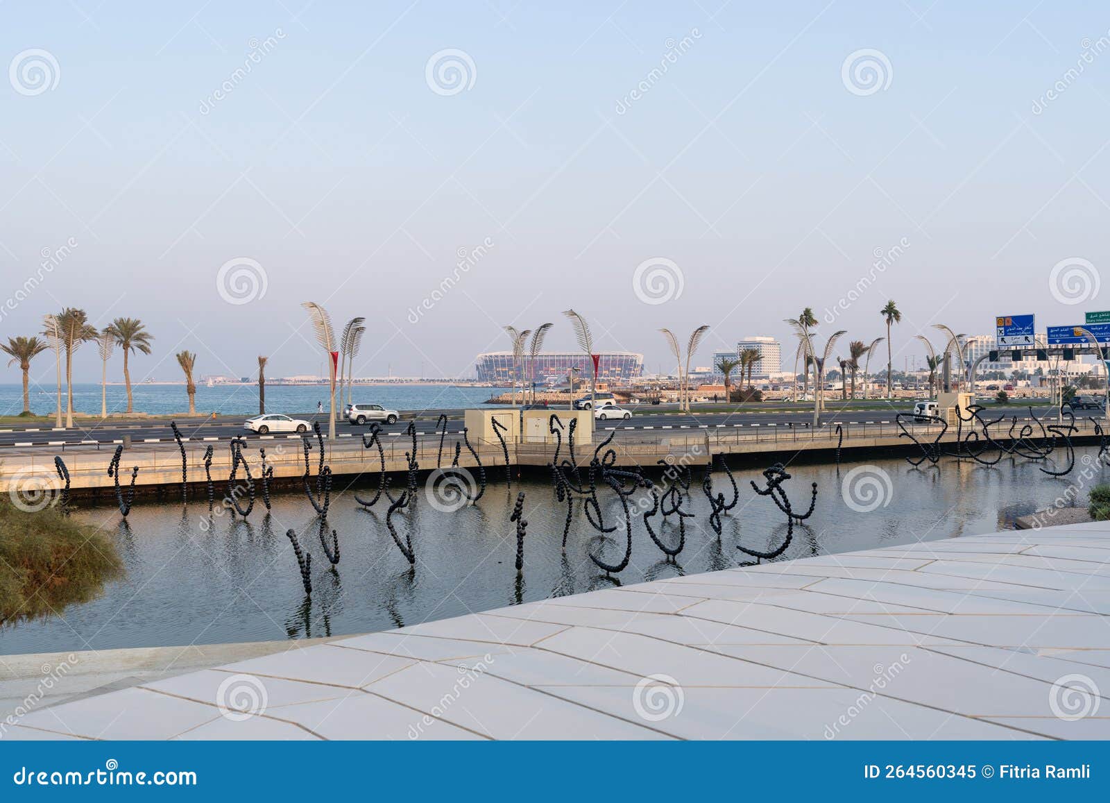 Doha Corniche View from the National Museum of Qatar. Editorial Image ...