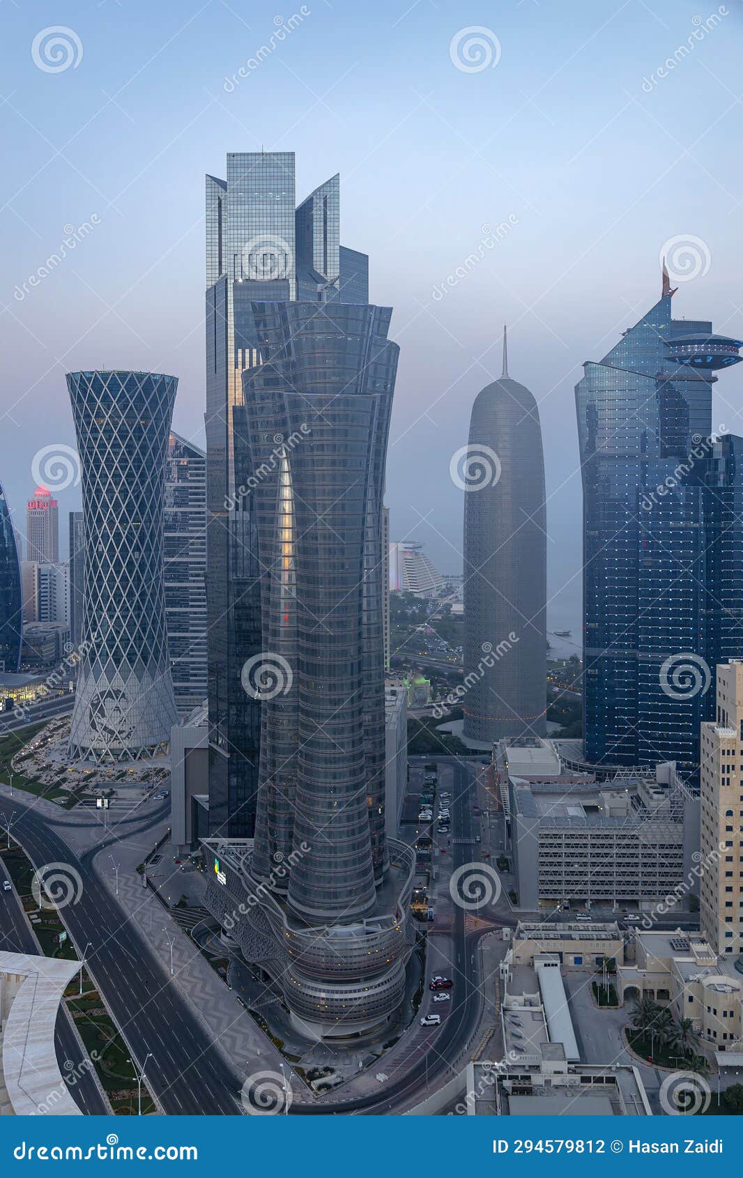 High Rise Office Buildings on the Corniche in Doha Editorial ...