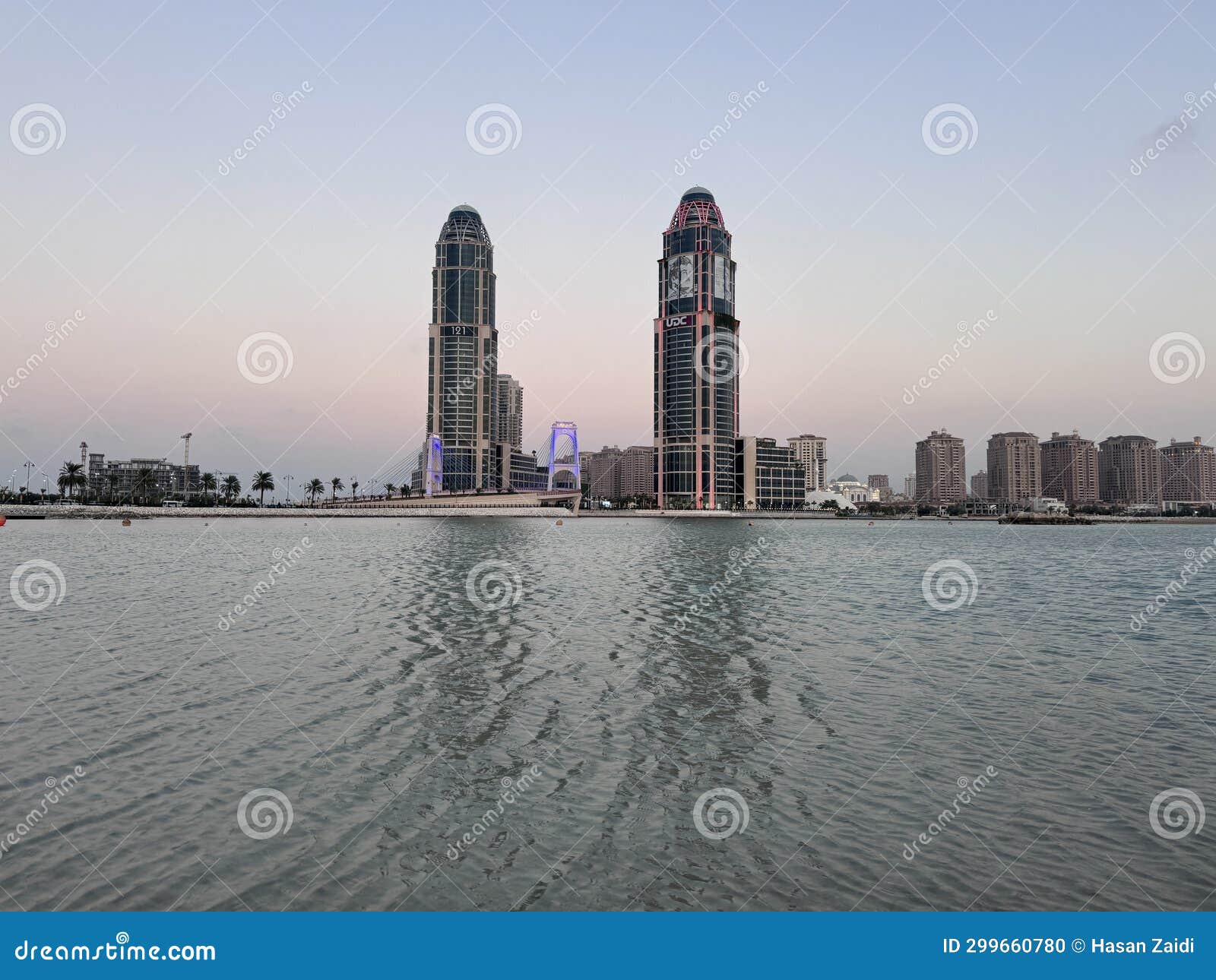 UDC twin tower Pearl Qatar editorial image. Image of arabian - 299660780
