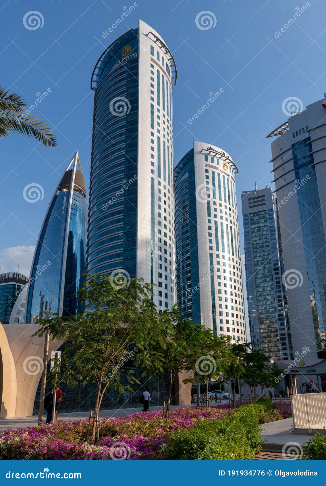 Doha, Qatar - Nov 21. 2019. the Alfardan Office Tower Work Editorial ...