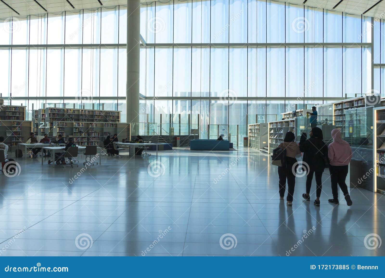 Interior of the National Library of Qatar, Designed by Dutch Architect ...