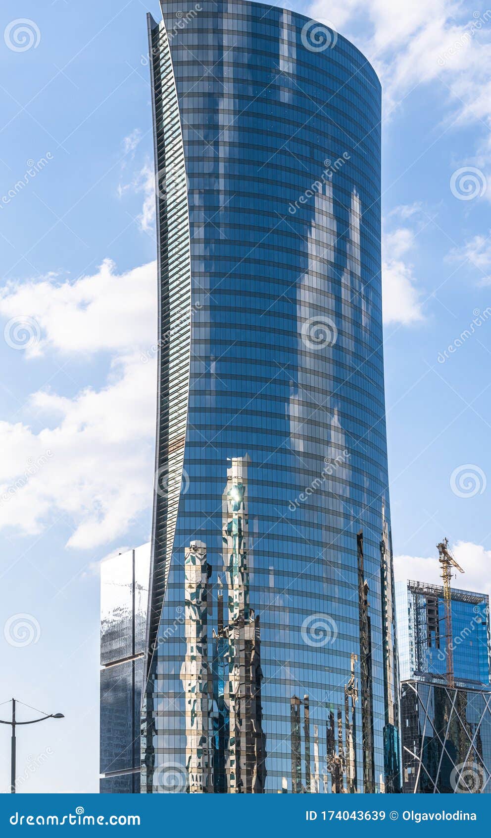 Doha, Qatar - Nov 21. 2019. QNT-Qatar Navigation Tower in West Bay ...