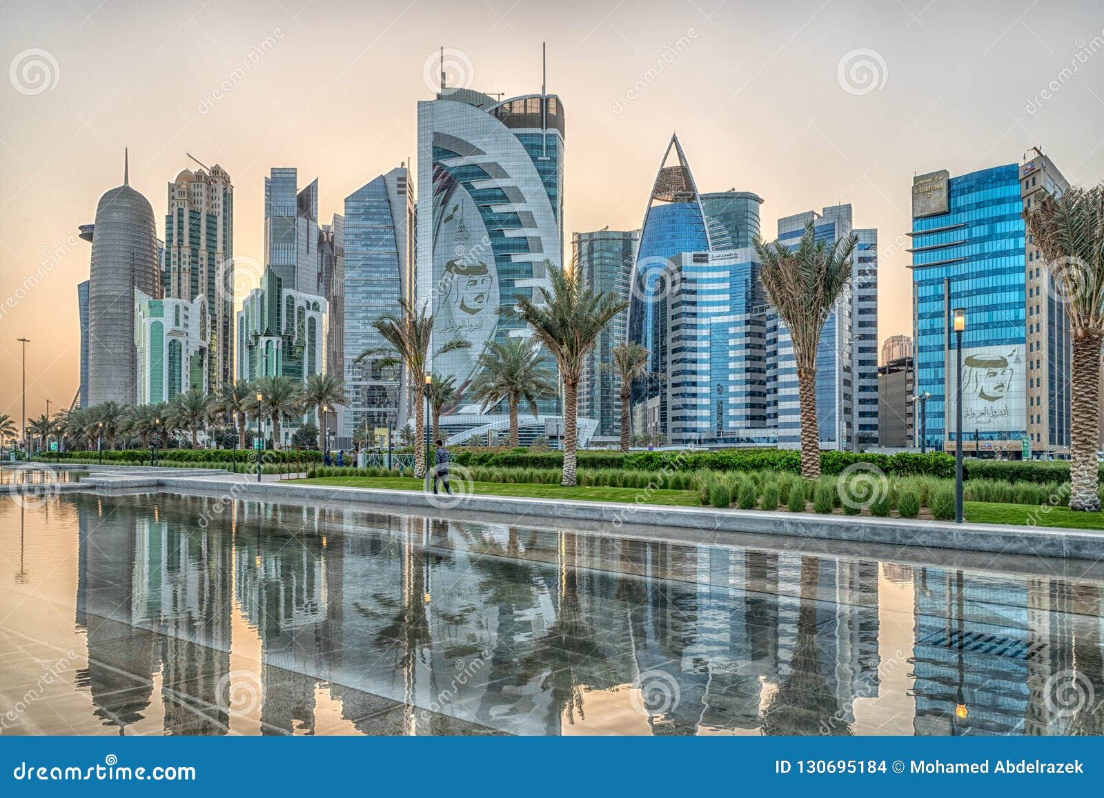 Doha, Qatar Skyline Daylight View From Sheraton Park Editorial Image ...