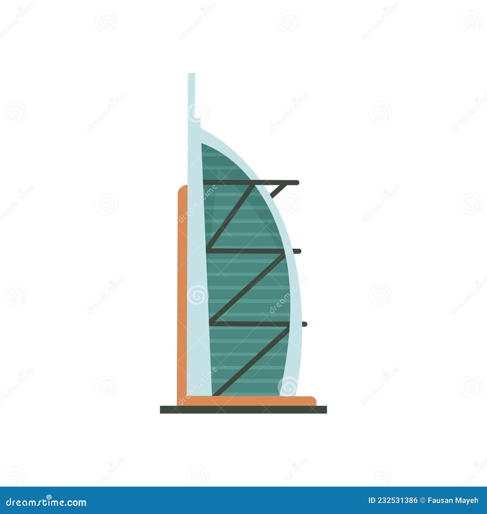 Doha, Qatar Vector Illustration Design Stock Vector - Illustration of ...