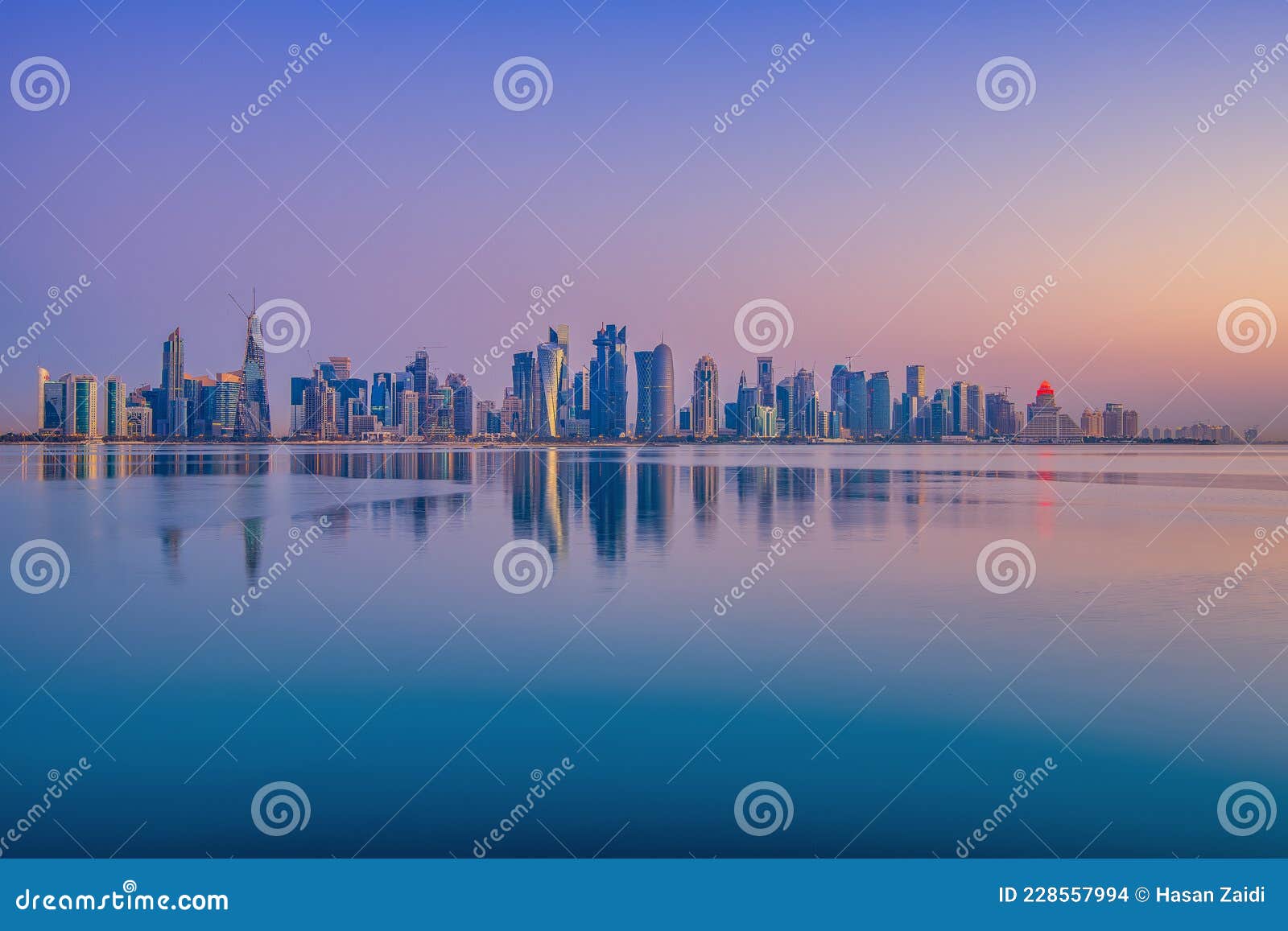 Doha Sky Line editorial stock image. Image of arab, landscape - 228557994