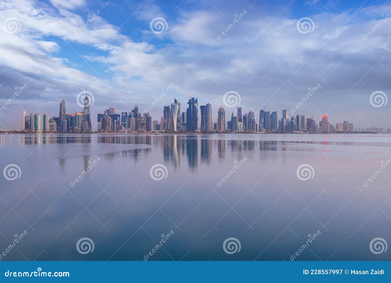Doha Sky Line editorial photography. Image of futuristic - 228557997