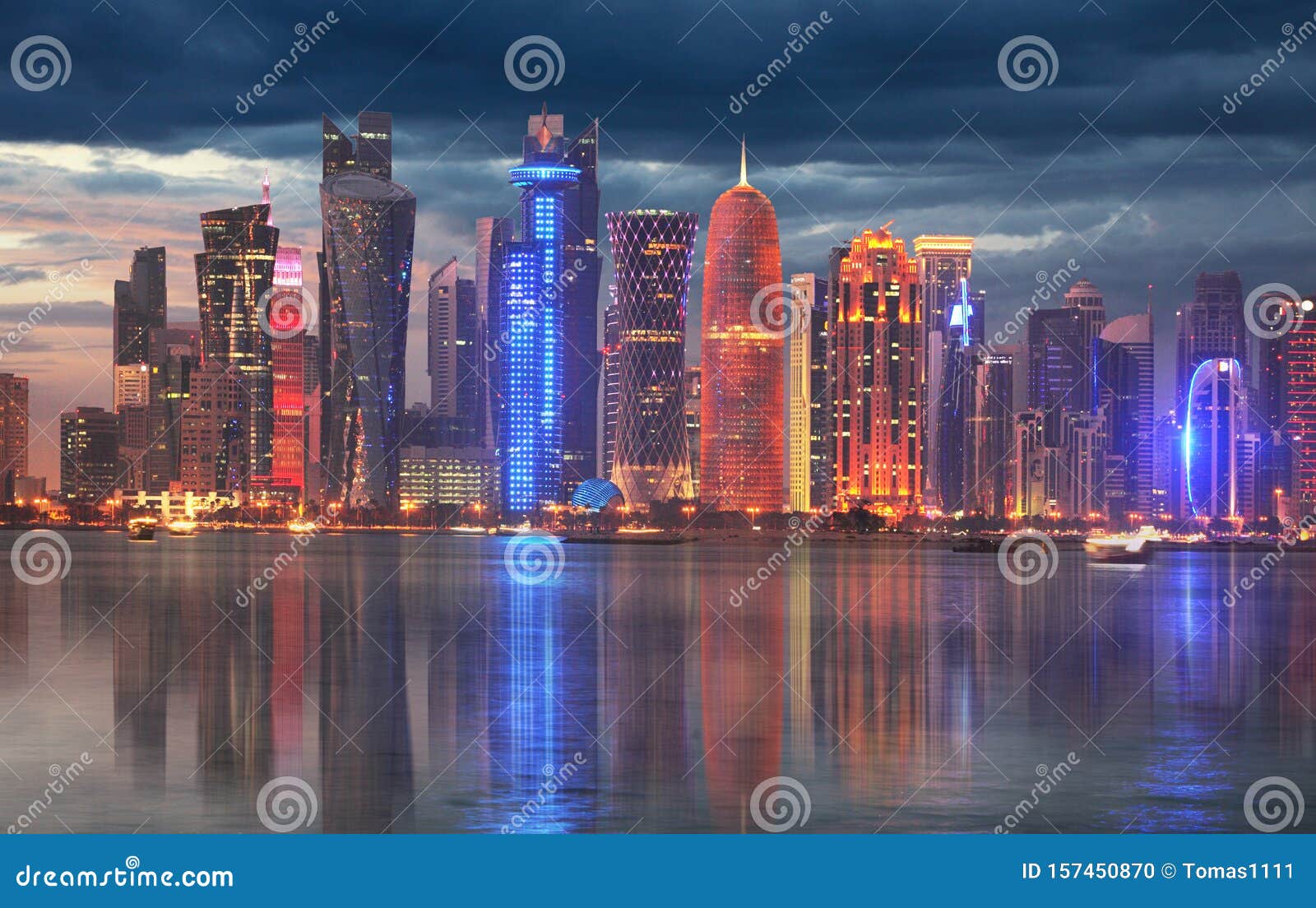 Doha Skyline Qatar Stock Photos - Download 2,916 Royalty Free Photos